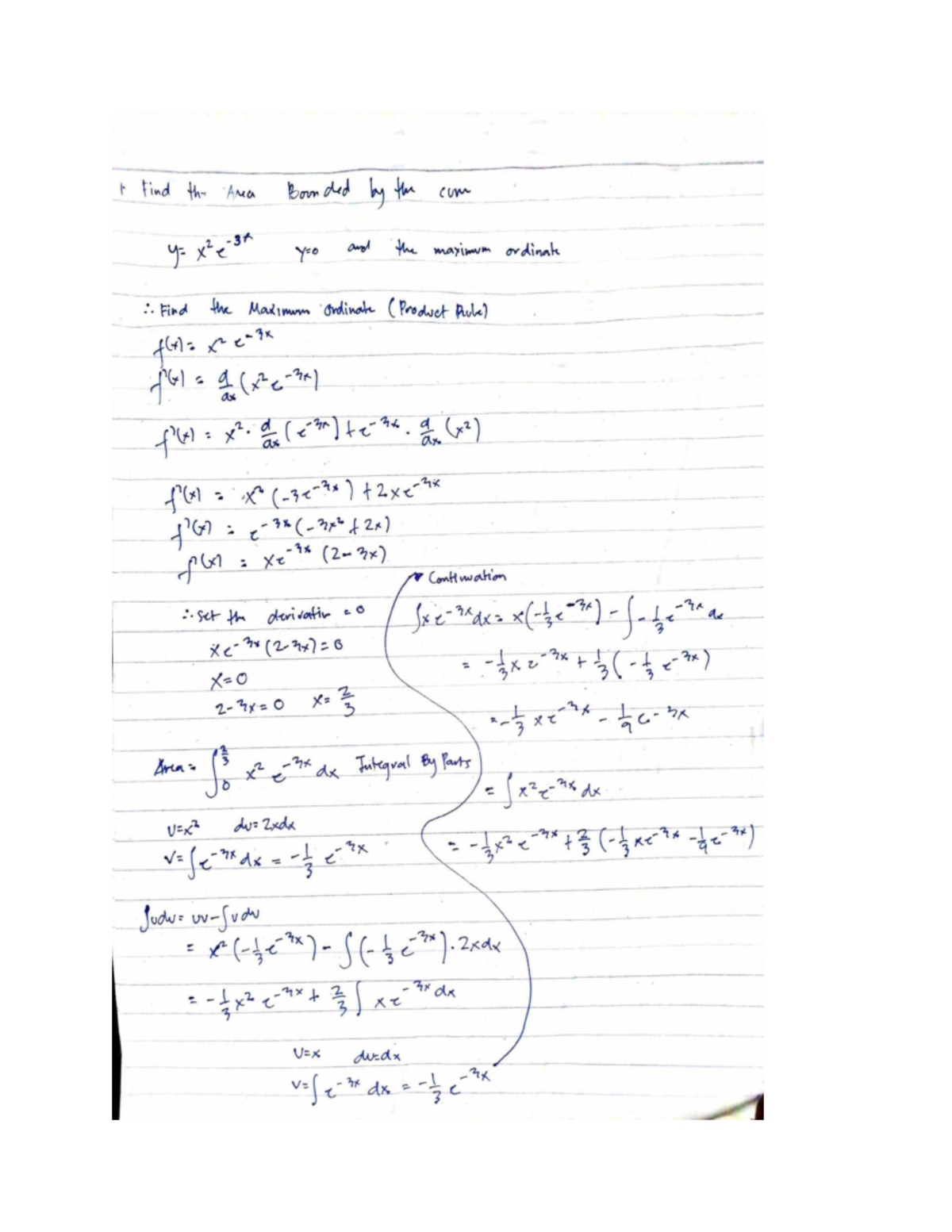 Babaison Joshua Allen QUIZ 2 MATH 121 - t Find Area Bounded the cum and ...