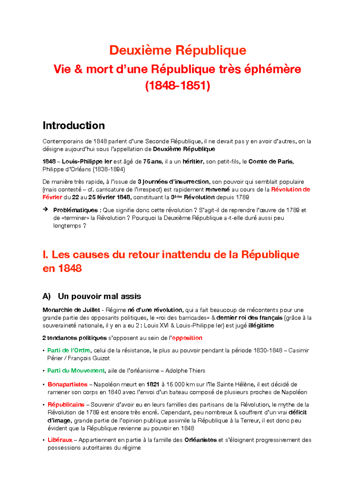 IIème République - Deuxième République Vie & mort d’une République très ...