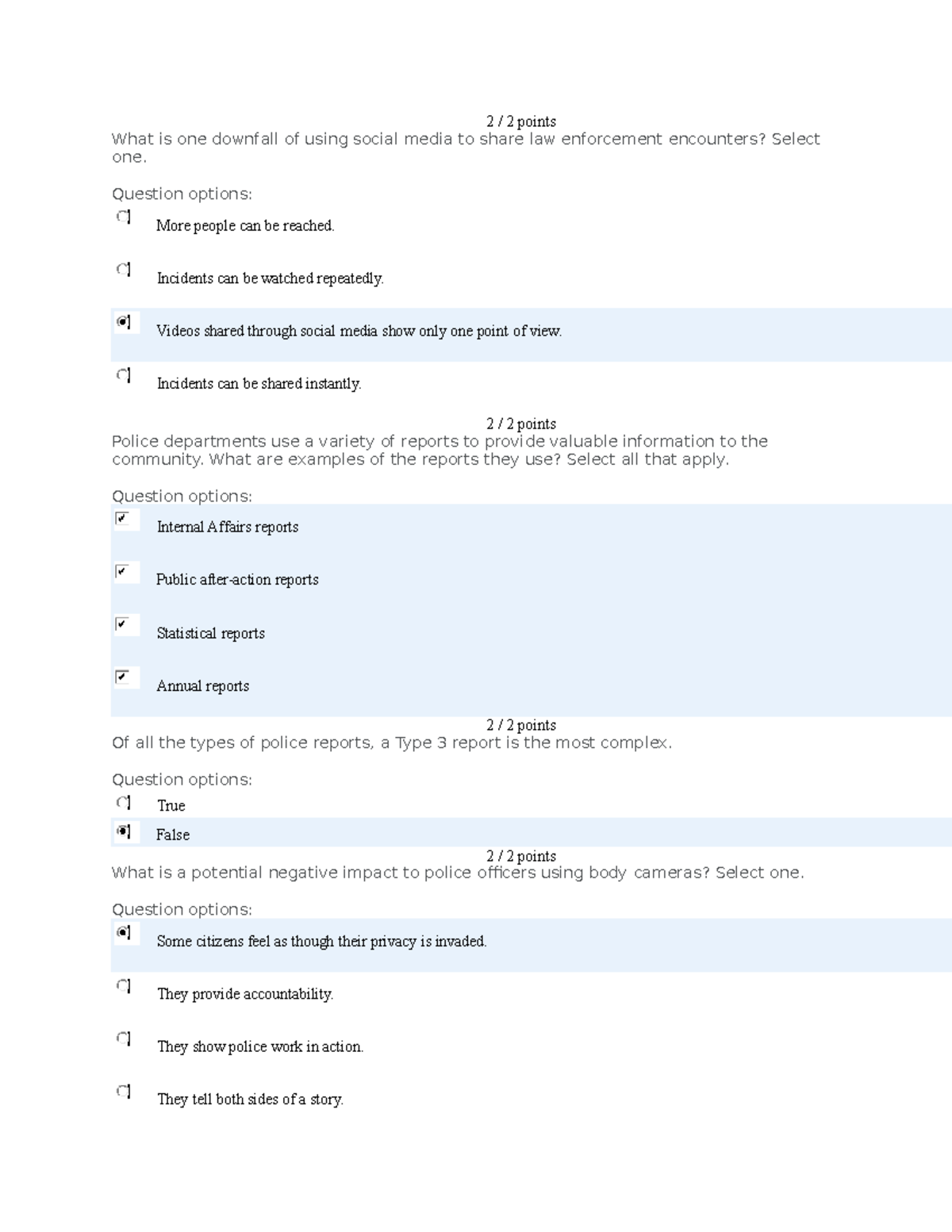 CJ-205 2-3 Quiz Module Two Quiz CJ-205 2-3 Quiz Module Two Quiz - What ...