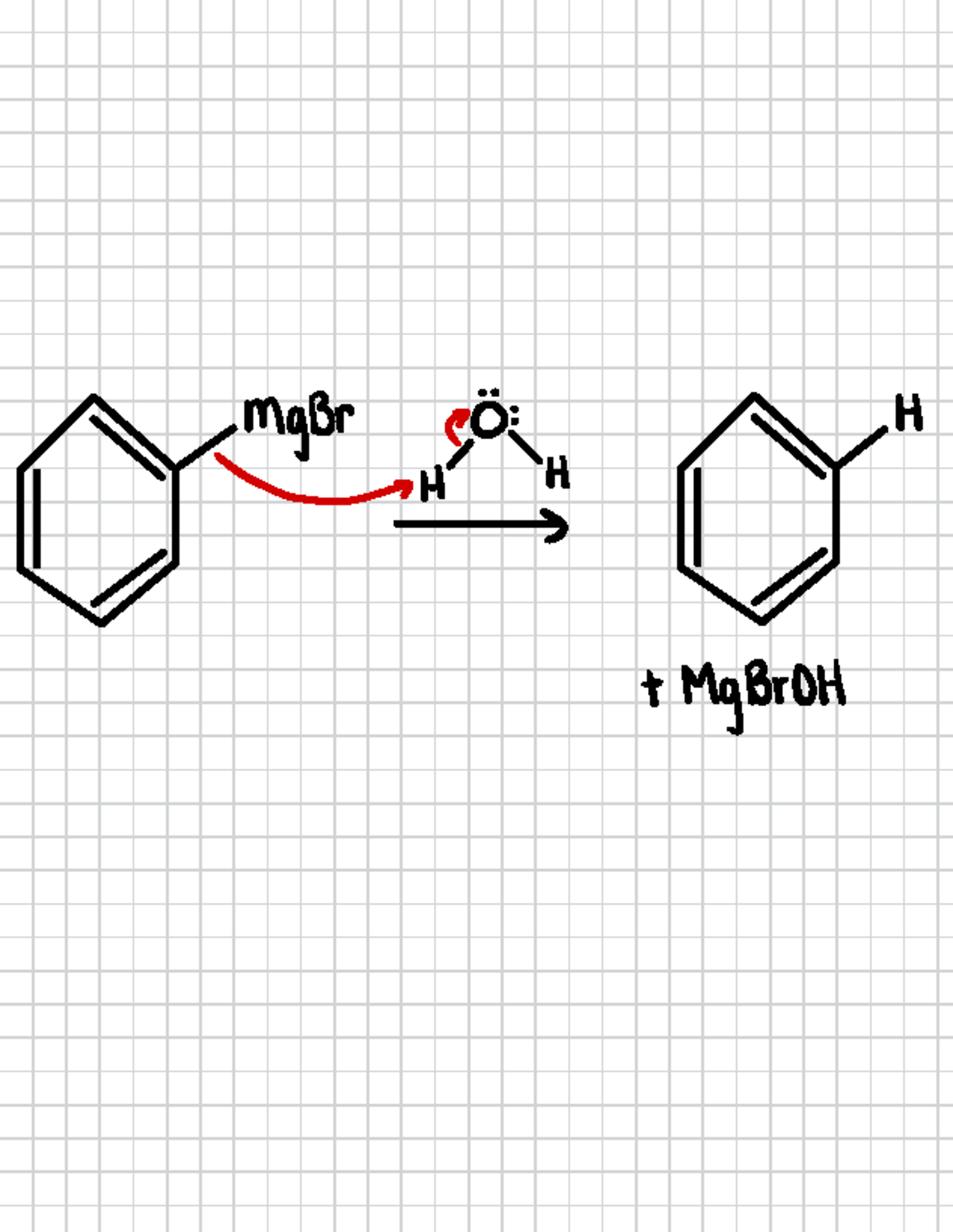 Benzene Mechanism - chem - CHEM1040 - ... H MgBr & O - > H H T + MgBrOH ...