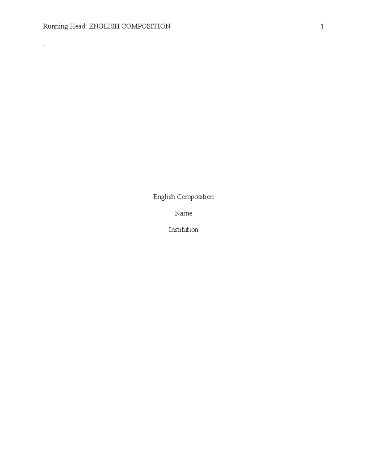 English Composition Assignment Running Head ENGLISH COMPOSITION 1 english-composition-assignment-running-head-english-composition-1