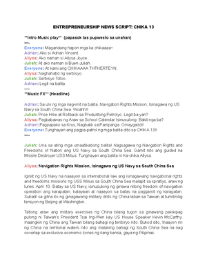 Entrep Reviewer - Course Material 1 Entrepreneurship – concept ...