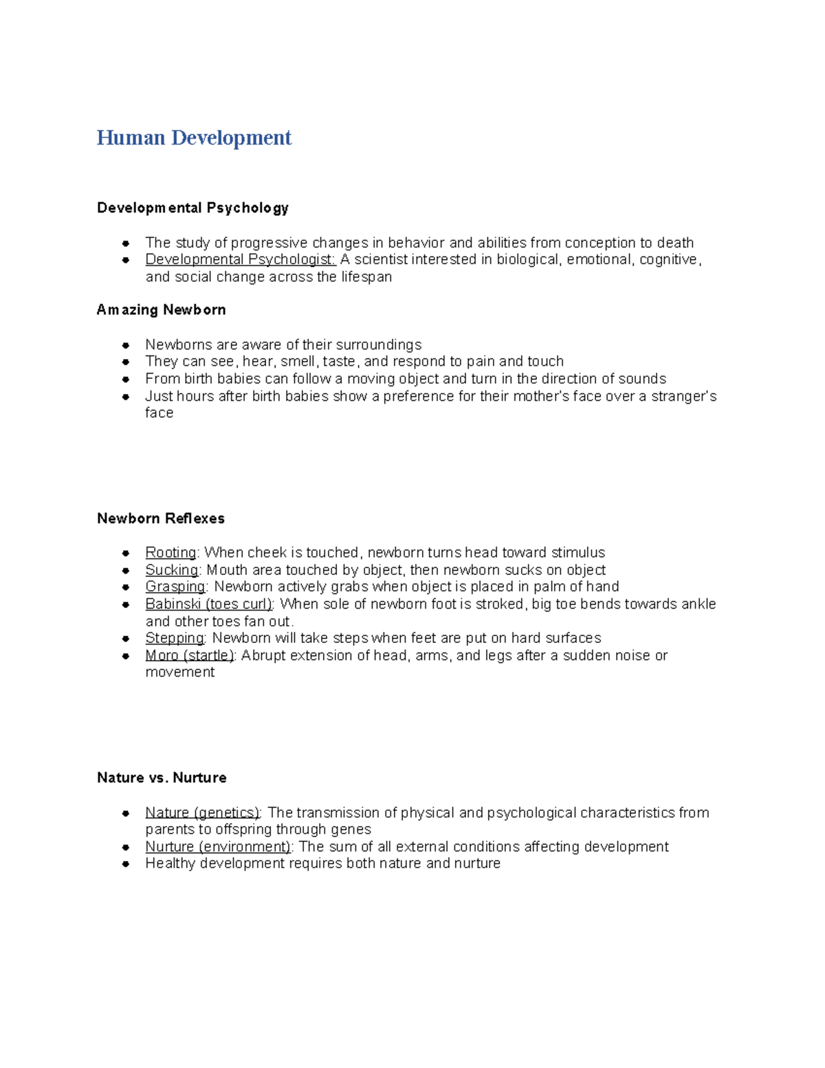 Intro 2.Human Development - Human Development Developmental Psychology ...