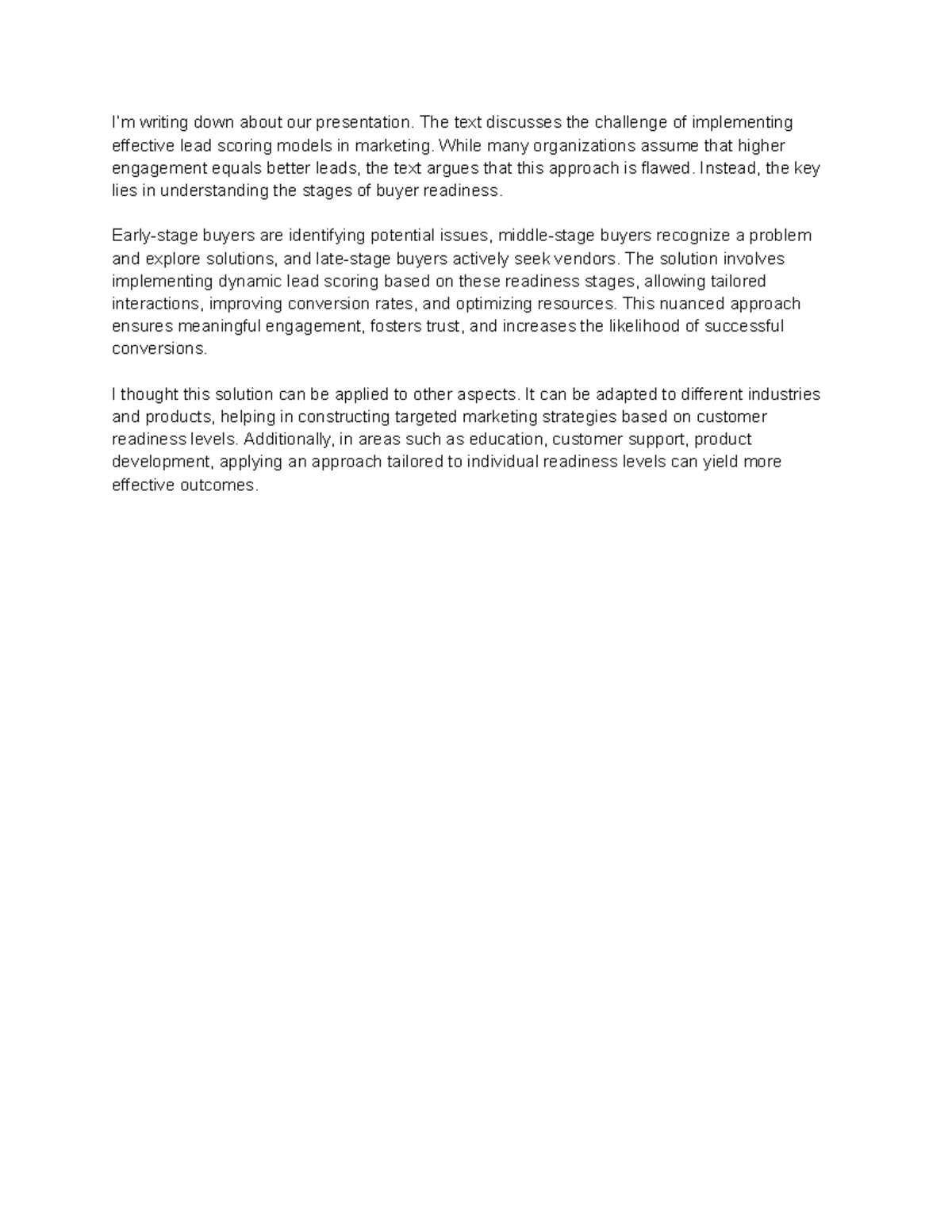 Hw5 - This is hw - I’m writing down about our presentation. The text discusses the challenge of ...