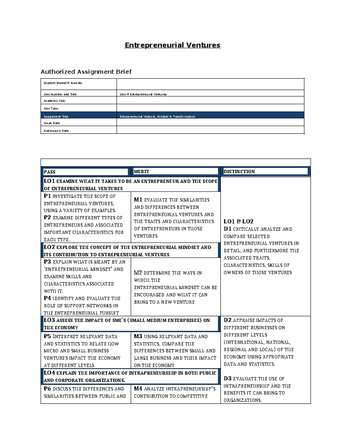 6k words file - Final - Entrepreneurial Ventures Authorized Assignment ...