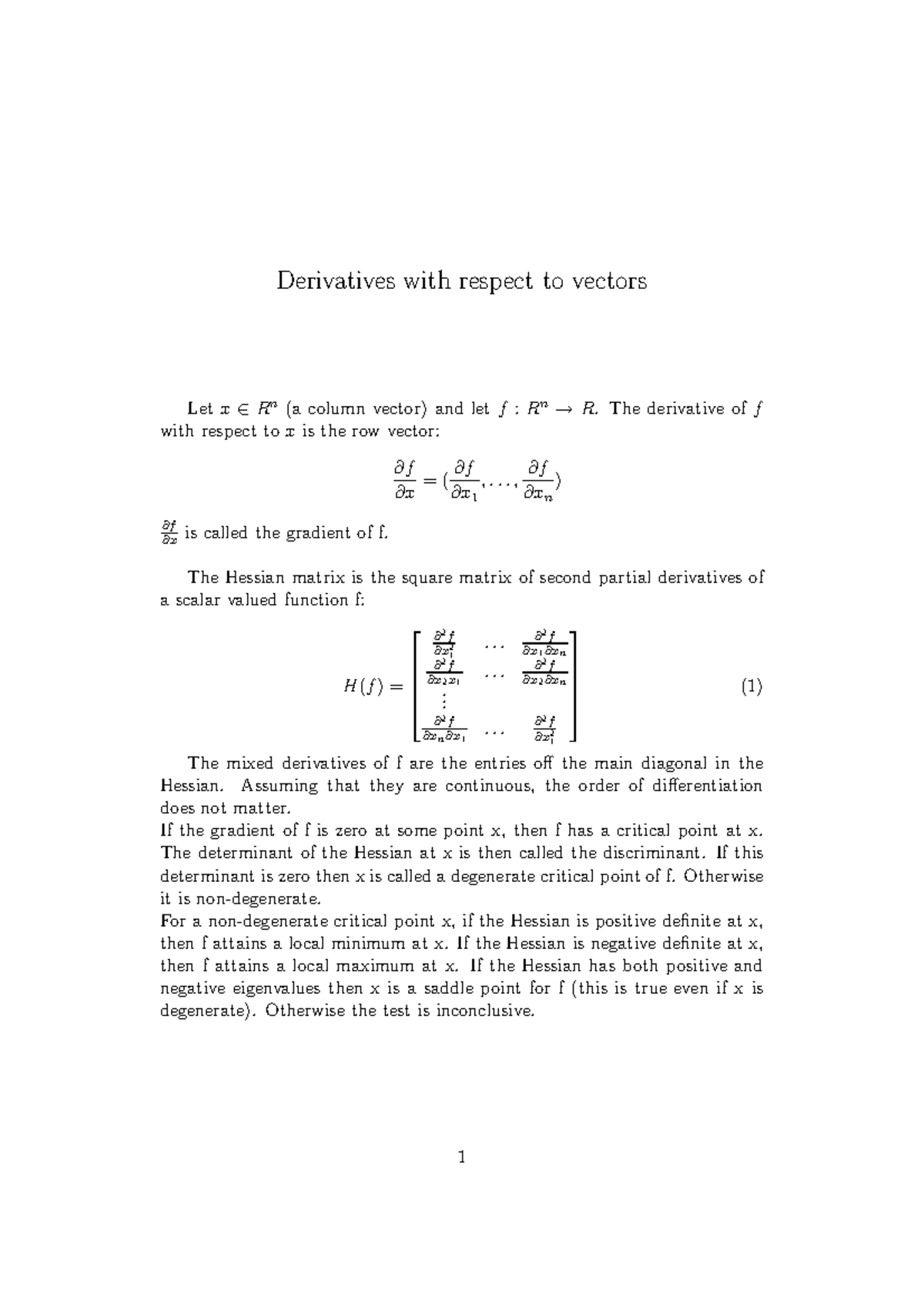 Derivatives with respect to vectors - CSE 6040 - Georgia Tech - Studocu