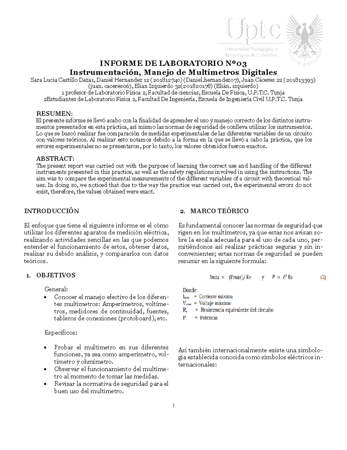 Practica 03-instrumentacion - Warning: TT: undefined function: 32 INFORME DE LABORATORIO Nº 03 ...