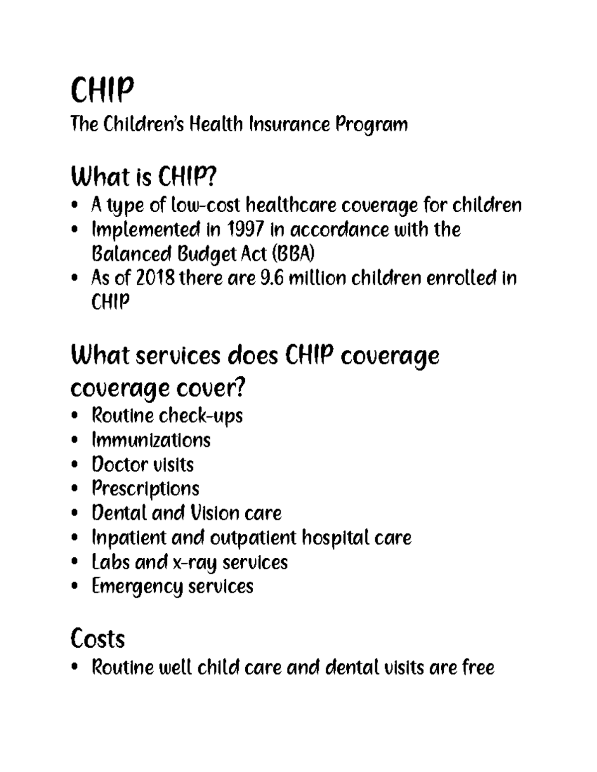 CHIP - What is this program and who is it for. - CHIP The Children’s ...