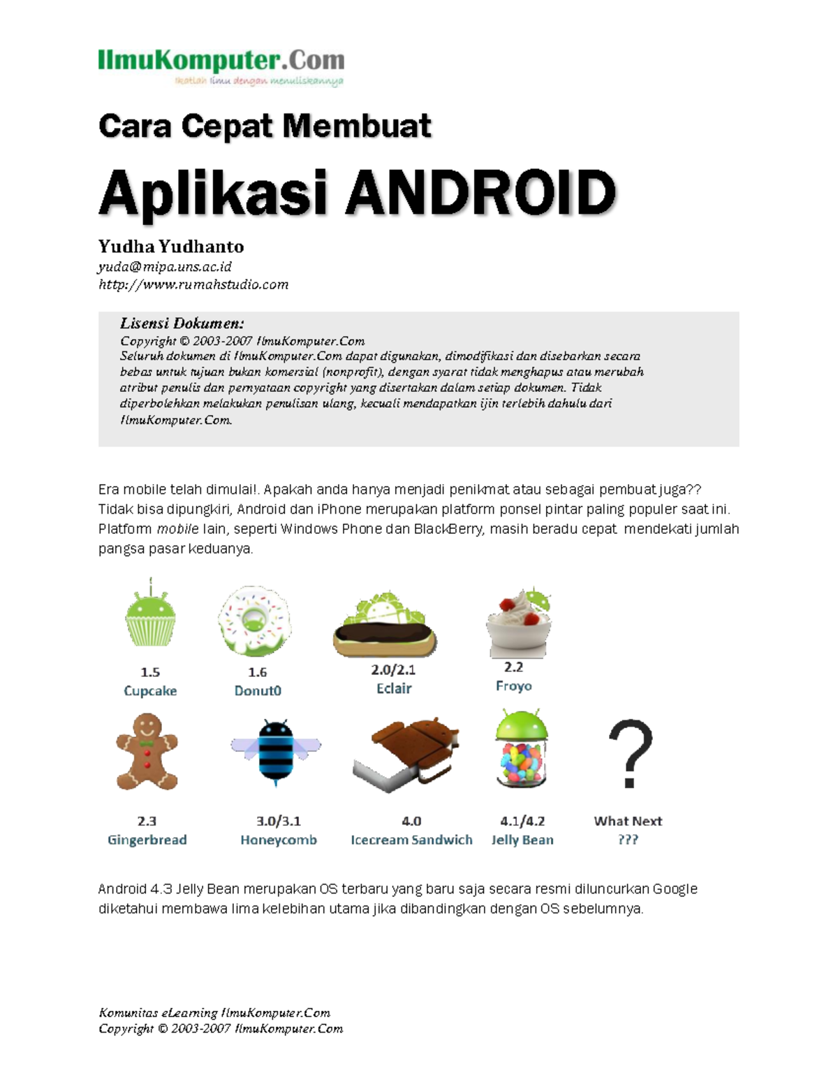 Cara cepat membuat aplikasi android - Komunitas eLearning IlmuKomputer ...