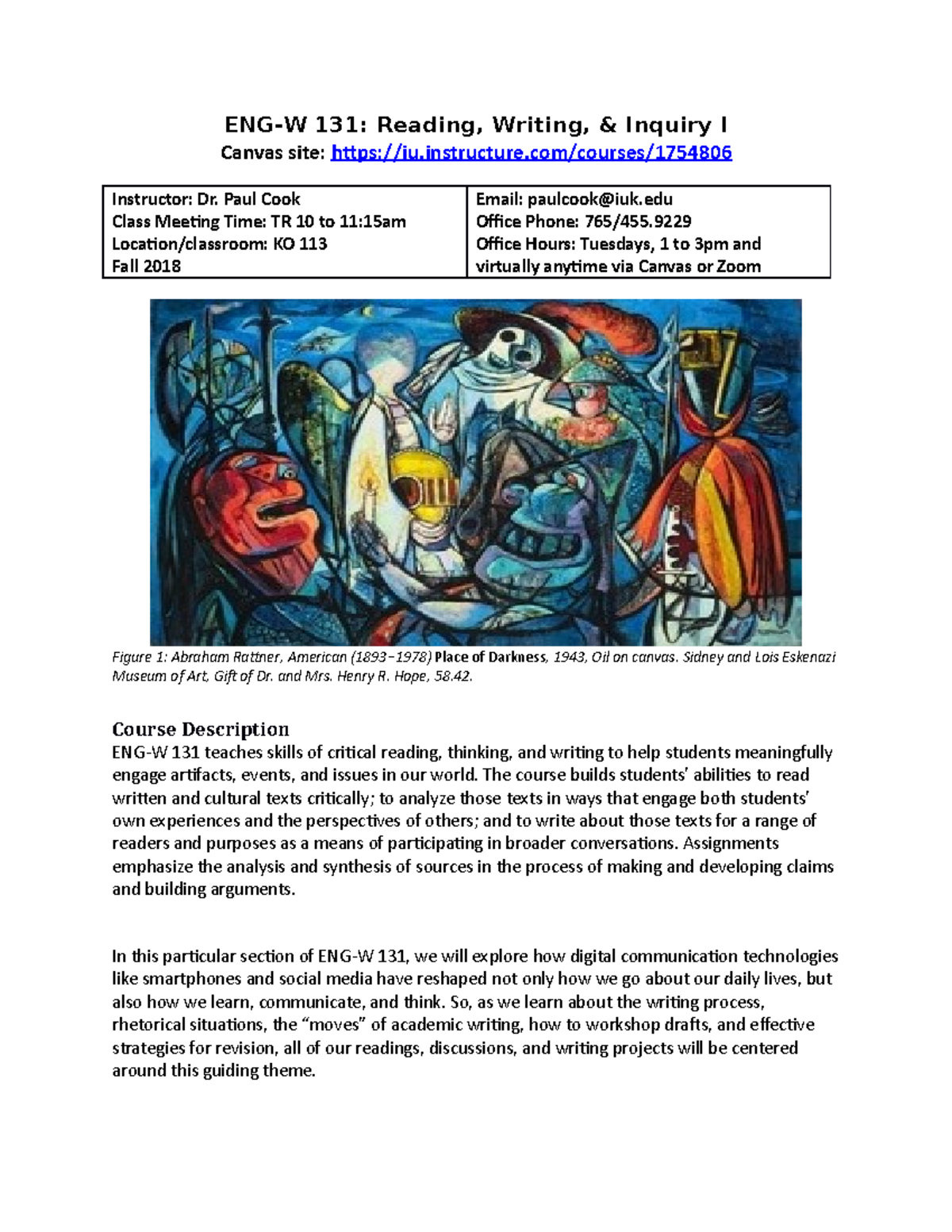 ENG-W 131 Course Syllabus (Fall 18) including assignments - ENG-W 131 ...