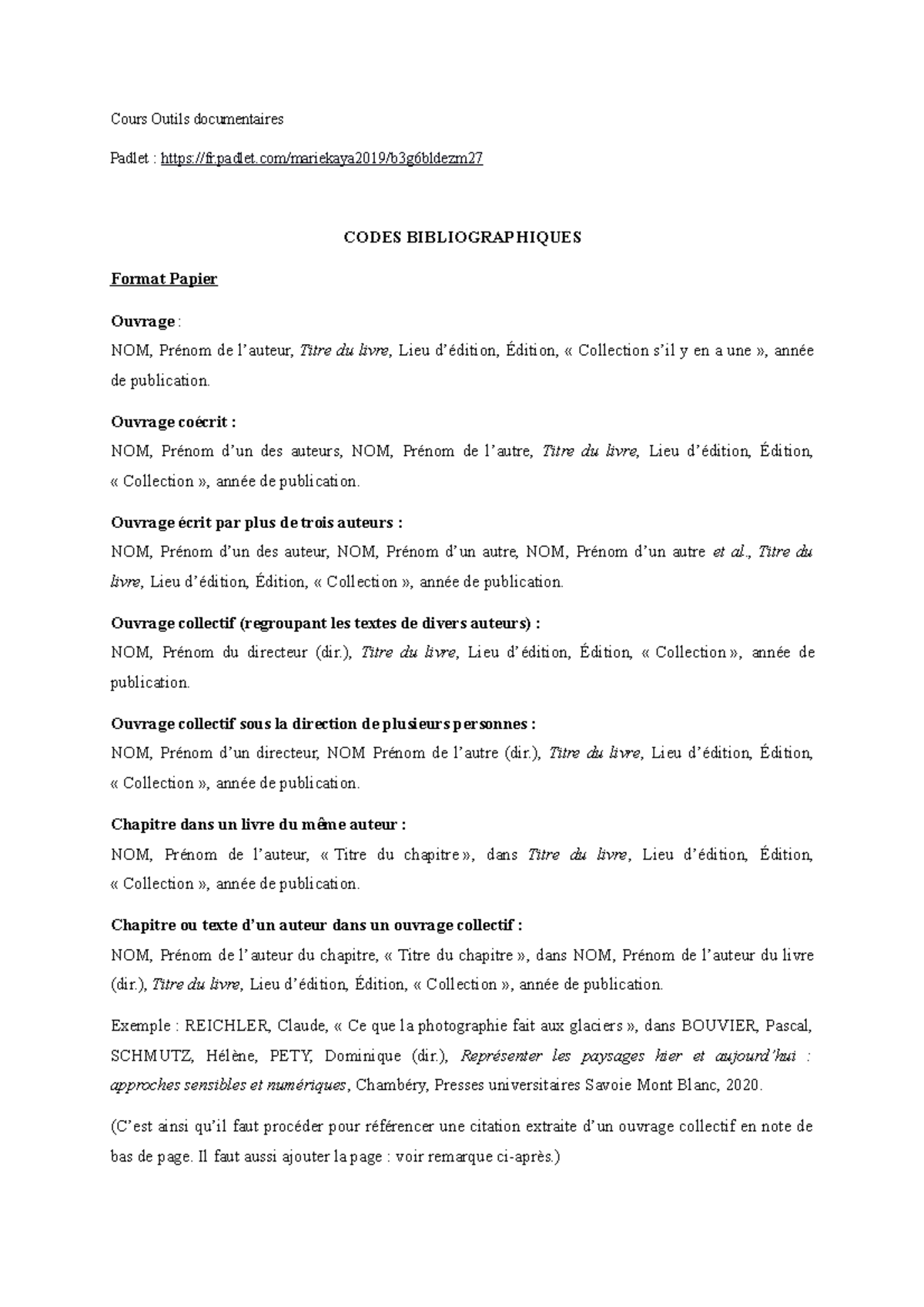 Outils doc fiche récapitulative - Cours Outils documentaires Padlet ... Outils doc fiche récapitulative - Cours Outils documentaires Padlet ...