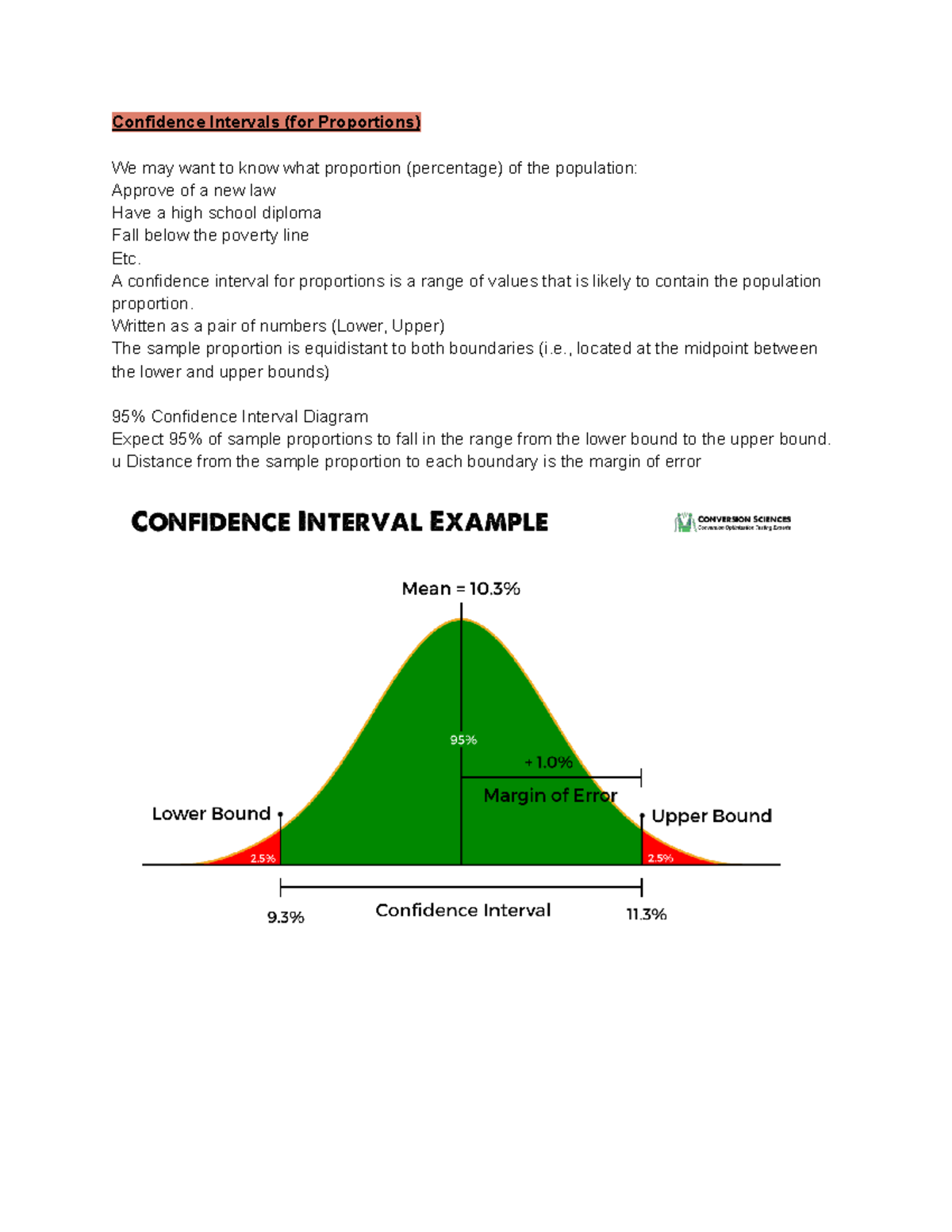 Confidence Intervals (for Proportions) - A confidence interval for ...