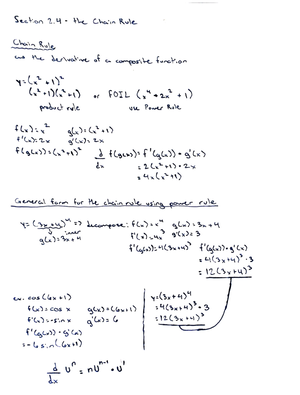 Section 2.1 Notes - Calc I. Section 2. The Derivative and The Tangent ...