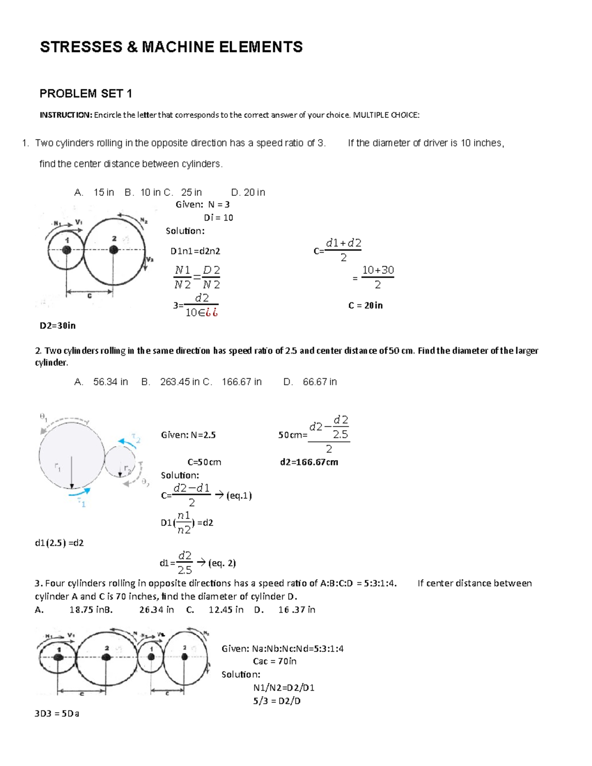 Problem-set-1-design compress - Basic Mechanical Engineering - Studocu