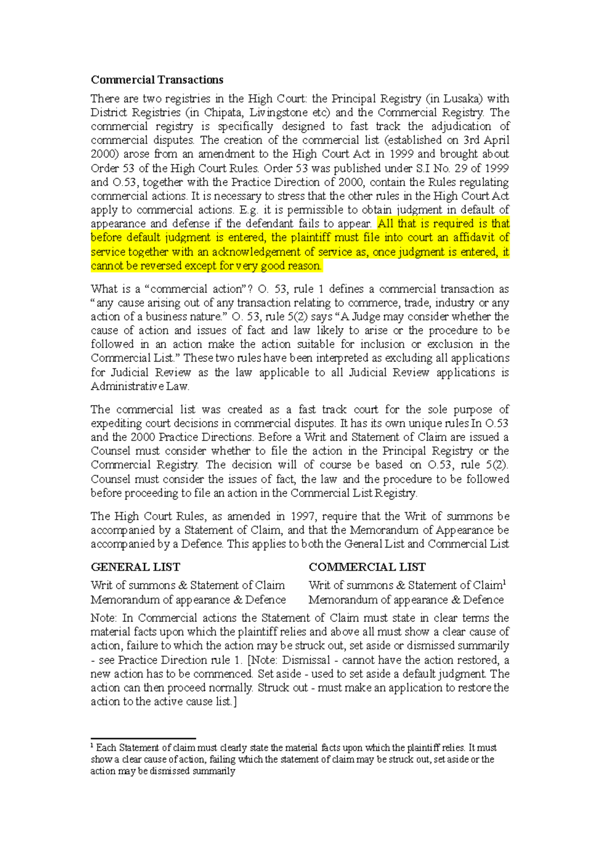 Commercial Transactions - The commercial registry is specifically ...