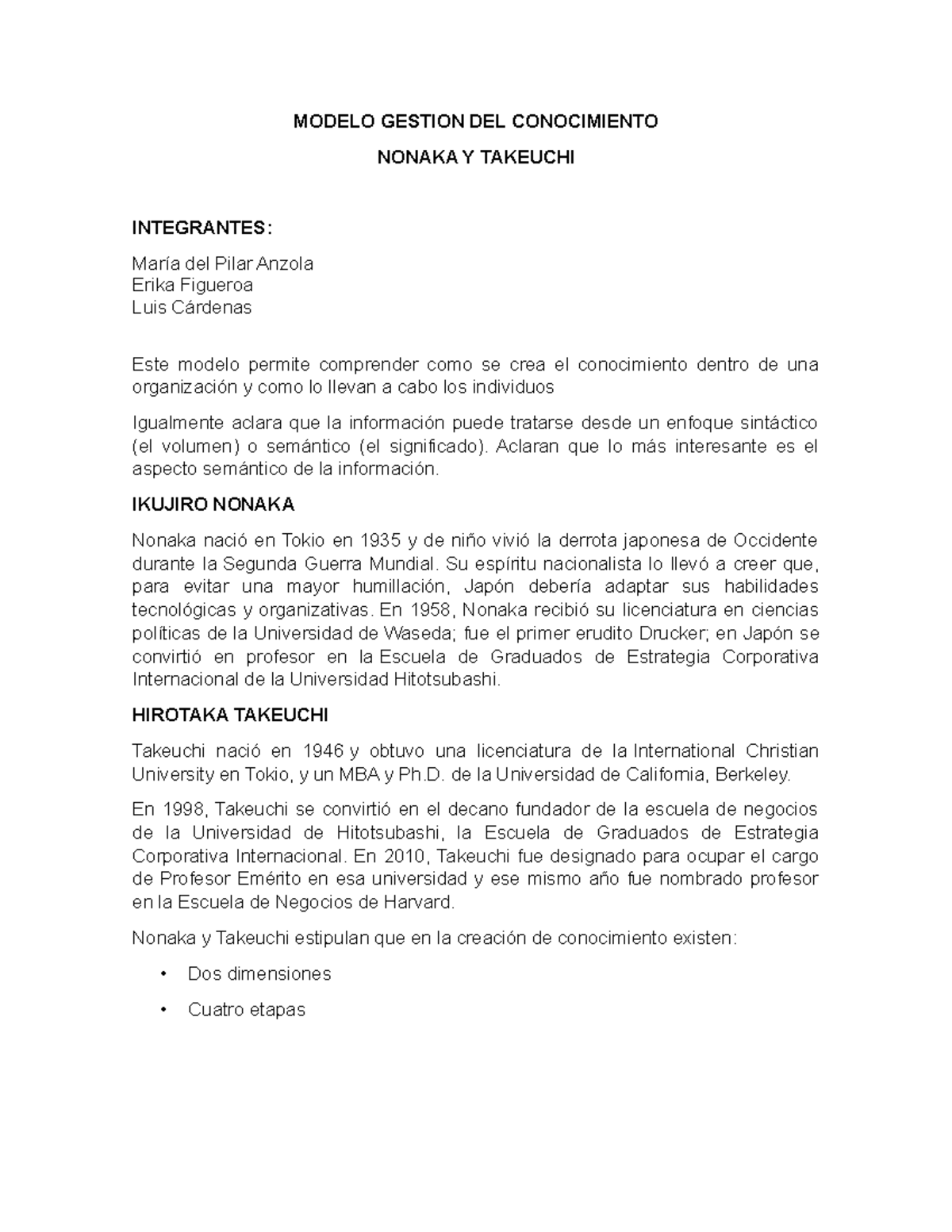 Modelo Gestion DEL Conocimiento Nonaka Y Takeuchi 4829198 - MODELO GESTION DEL CONOCIMIENTO ...