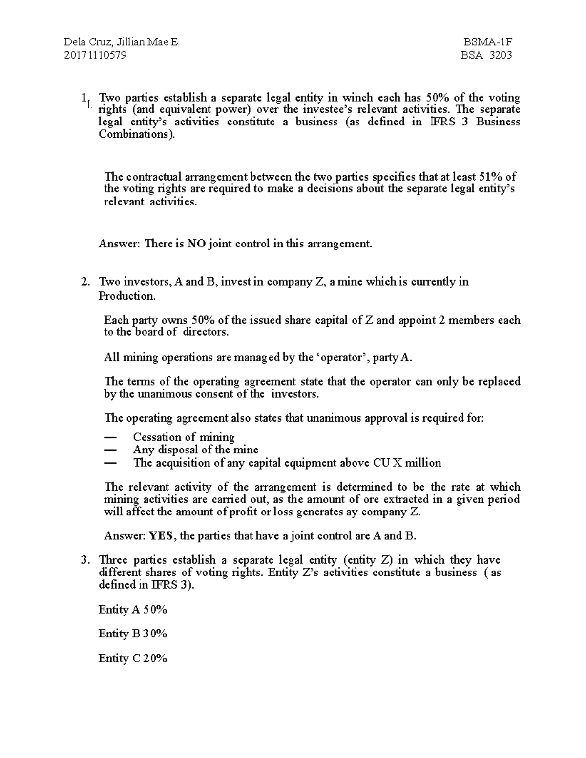 Practice Exercise and lecture notes for bsmls 2015 - 2020 On various ...