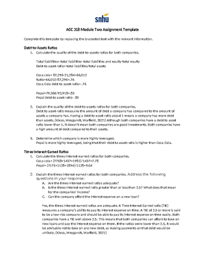 Acc 315 Module 5 assignment - - Studocu