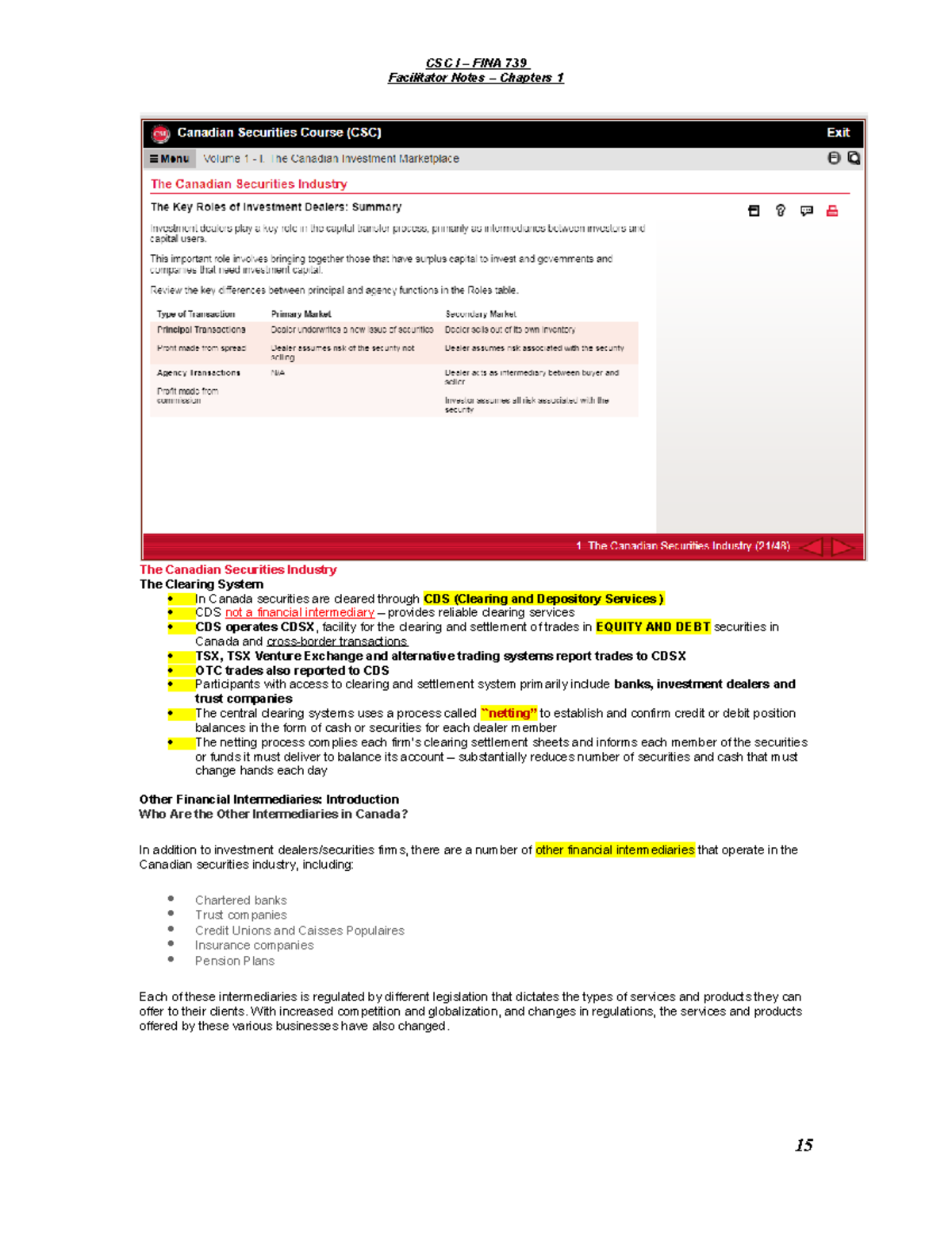 Fac notes ch 1-15-19 - Facilitator Notes – Chapters 1 The Canadian ...