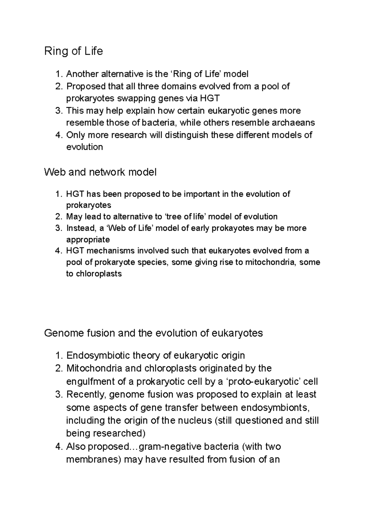 Ring of Life - This notes are for final exam and study guide. - Ring of ...