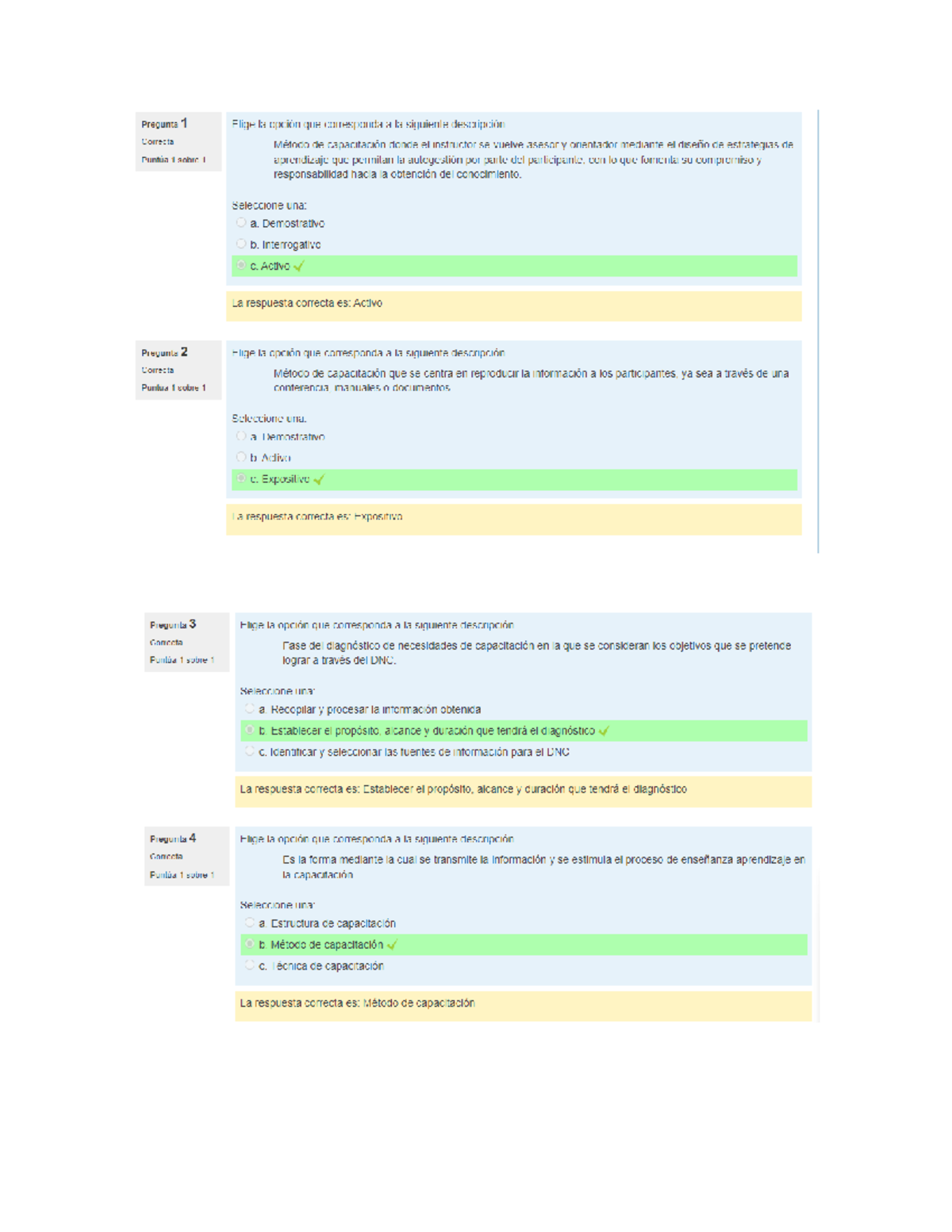 Elementos básicos del programa de capacitación primer intento examen 1 - Capacitacion ...