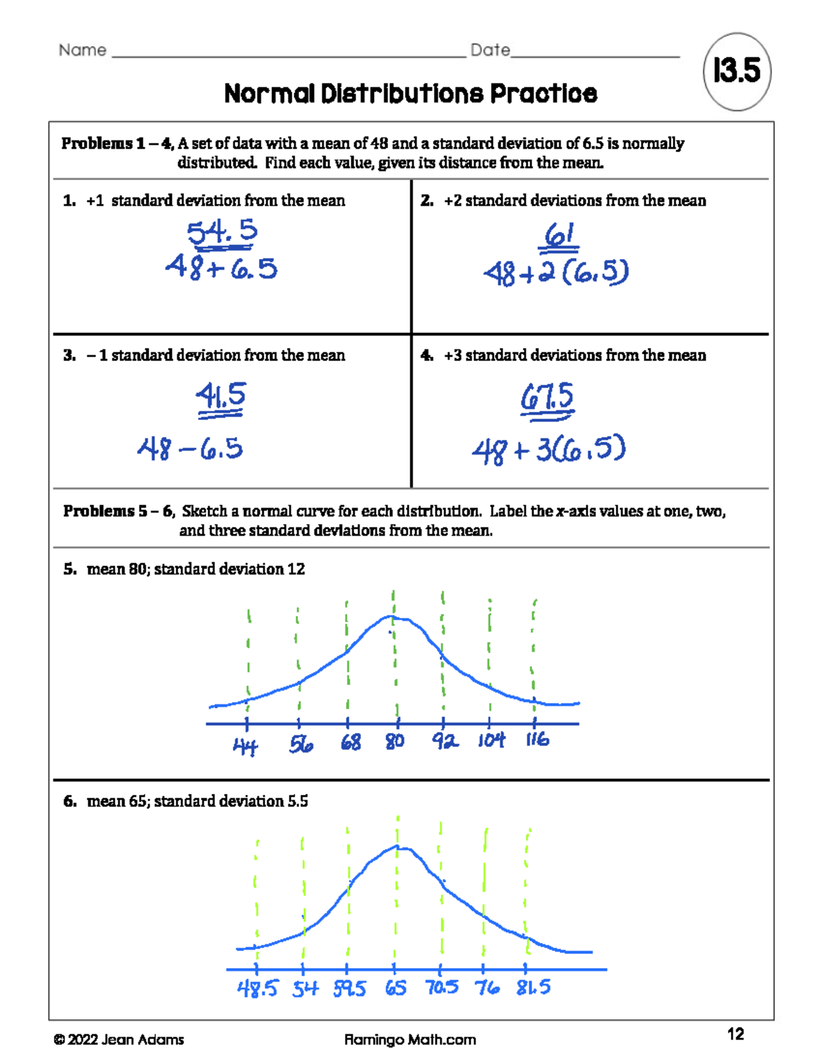 Normal Distributions WS Answers - Mathematik - Studocu
