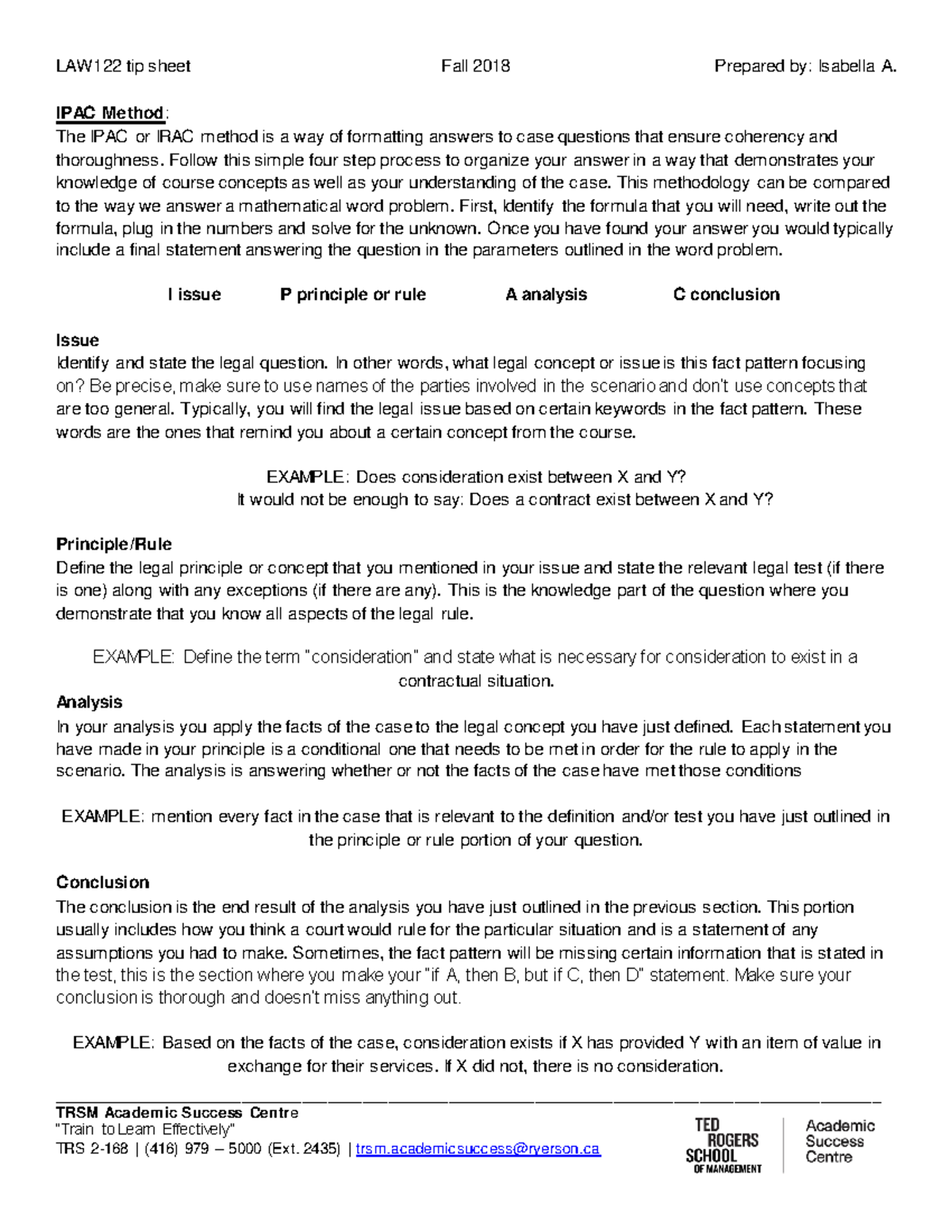 LAW122Tip Sheet IPAC method Nov 2018 - LAW122 tip sheet Fall 2018 ...