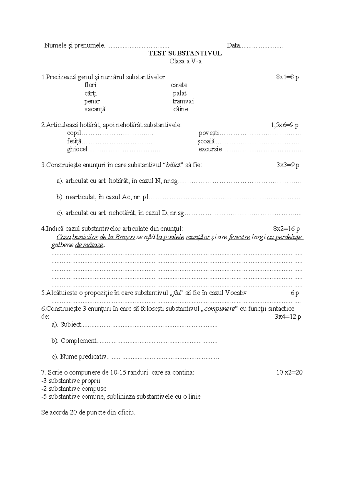 Scribd - gramatica gimnaziu - Numele şi prenumele