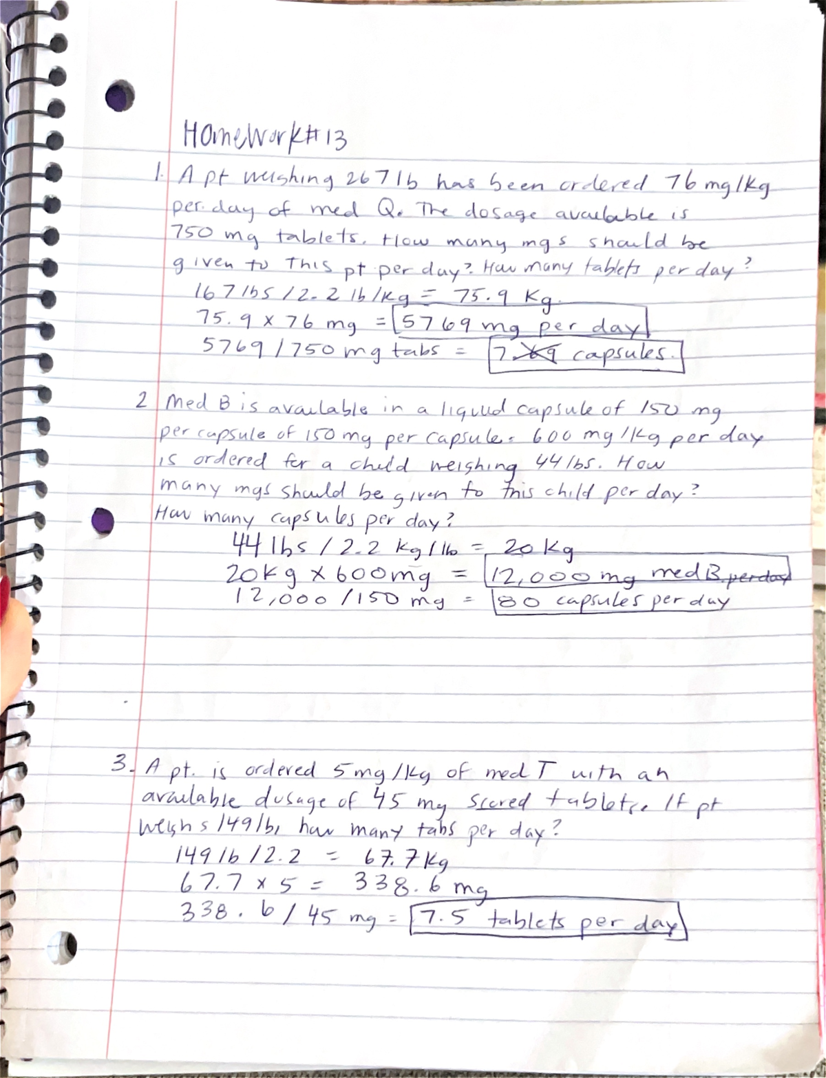 Math 12 - math 12 - A pt wishing 2671b has been ordered 76 per day of ...