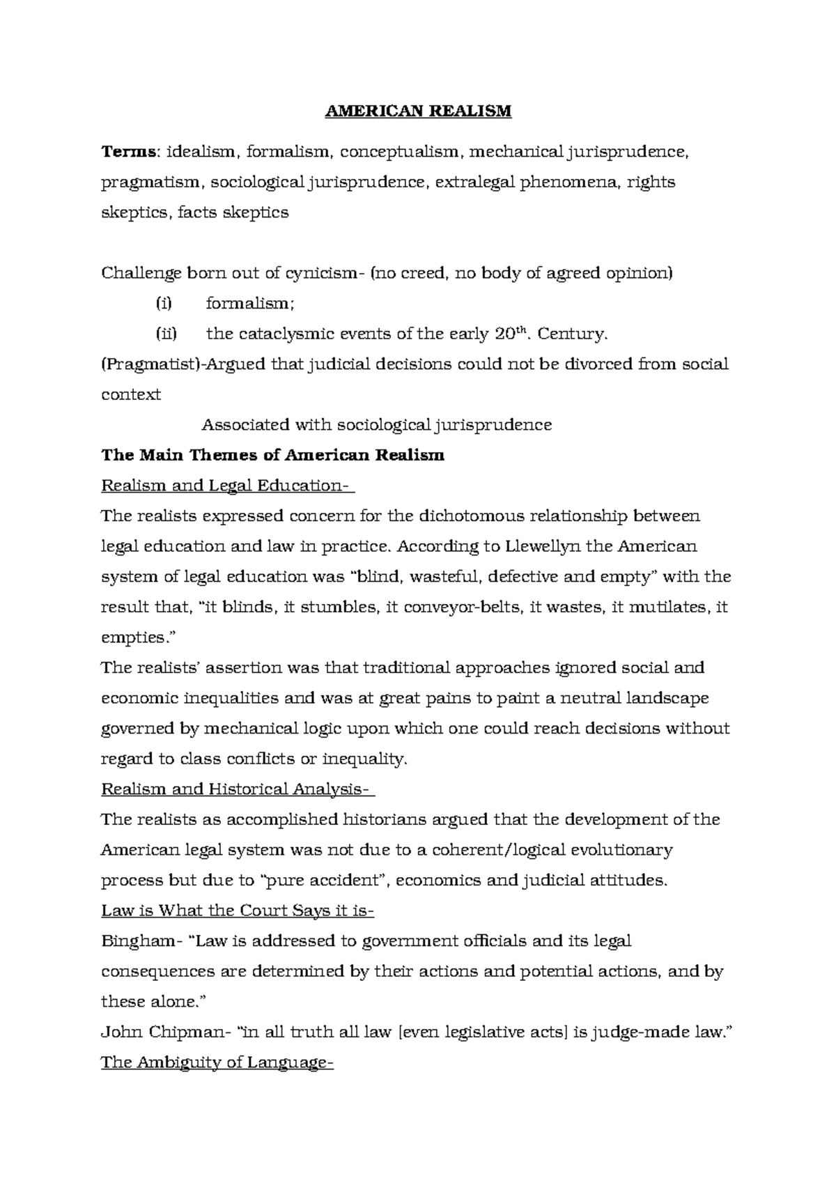 American Realism Intro - AMERICAN REALISM Terms: idealism, formalism ...