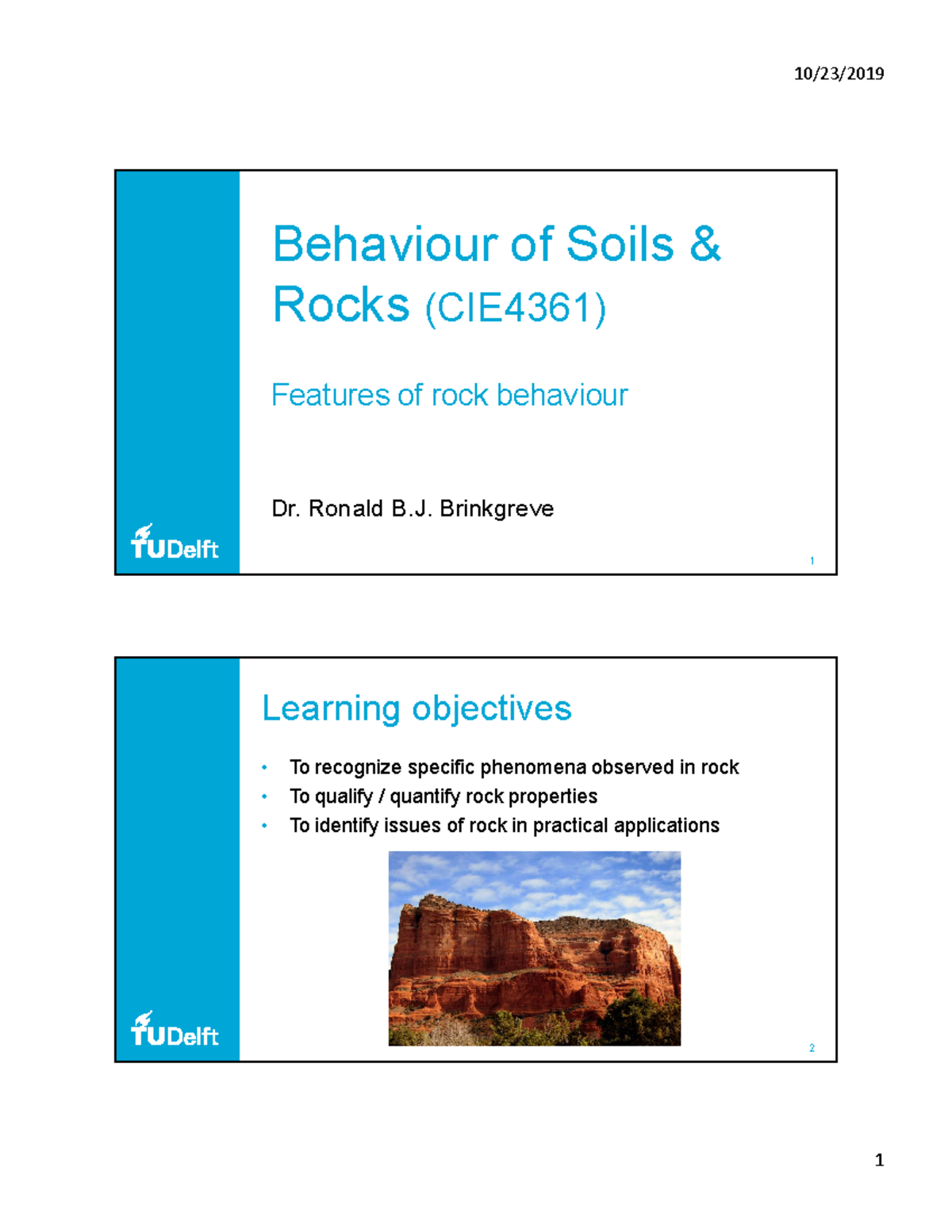 06 - Lecture - features of rock behaviour - Warning: TT: undefined ...
