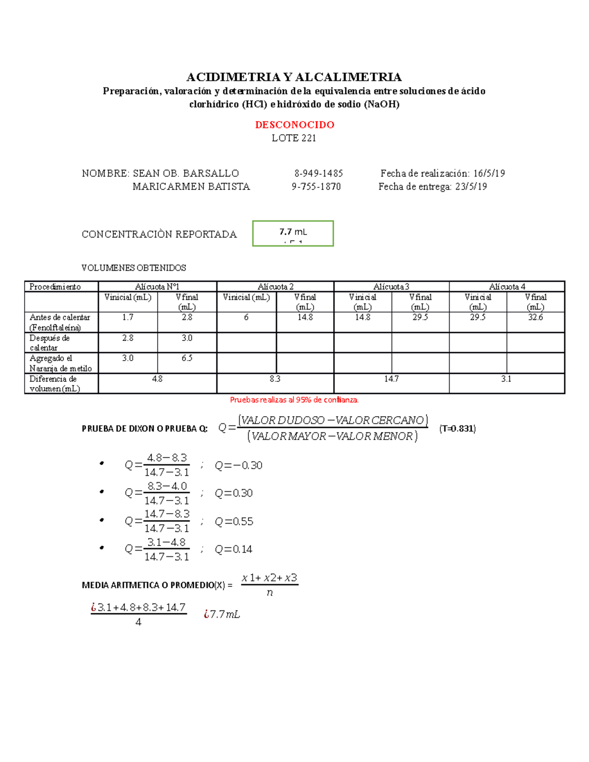 Acidimetria Y Alcalimetria - ACIDIMETRIA Y ALCALIMETRIA Preparación ...