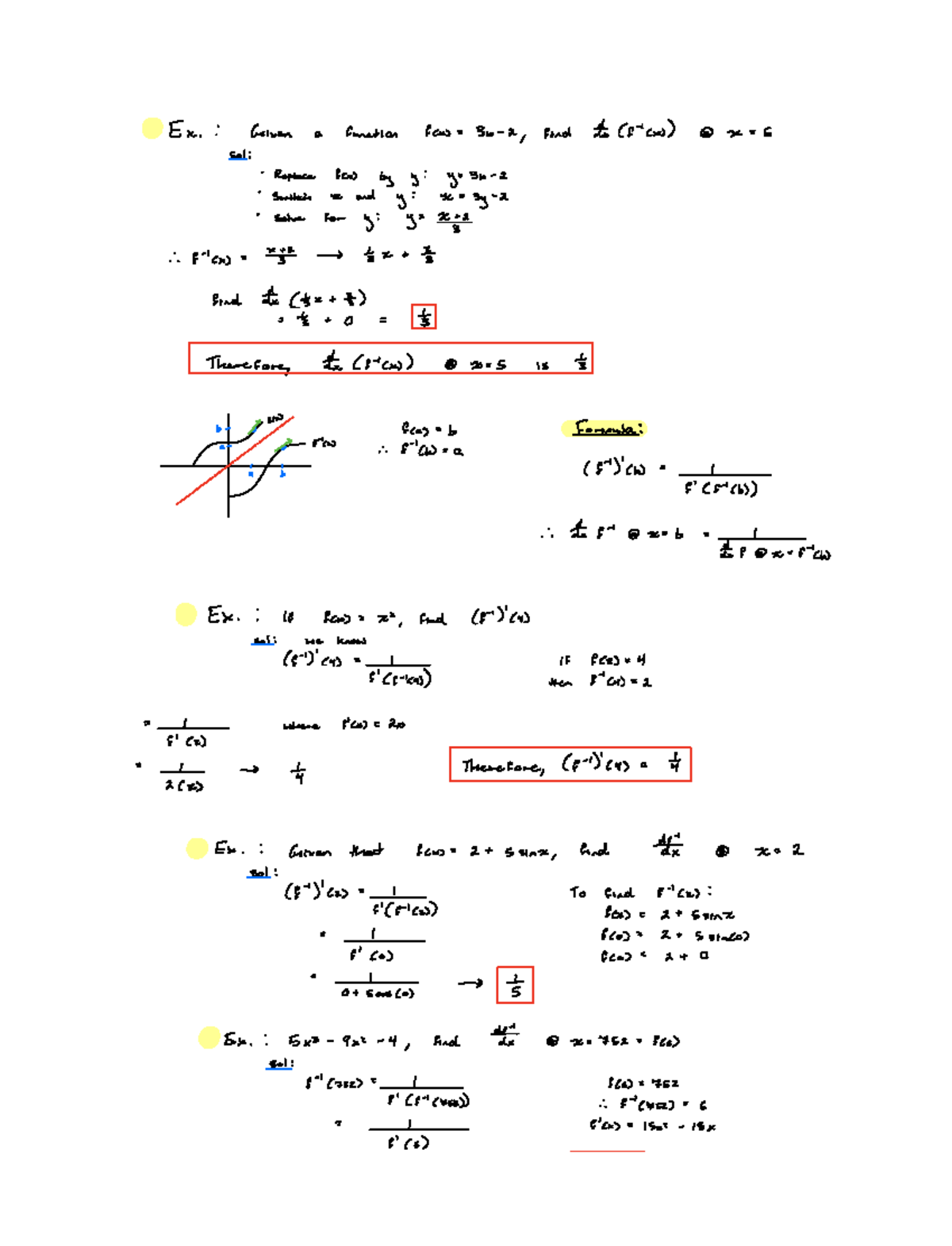 Lesson 3.8 The Derivative of Inverse Functions and Logarithms - MAT 220 ...