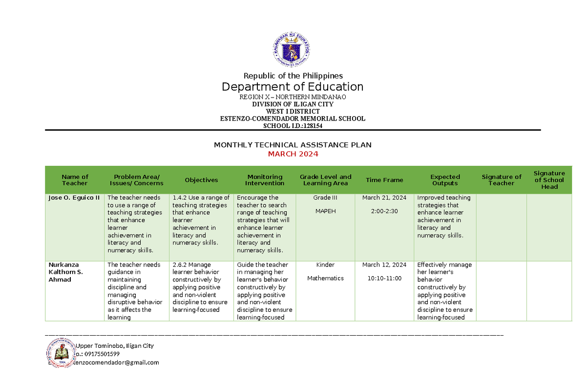 MTAP-march 1-2024 - Copy - Republic of the Philippines Department of ...