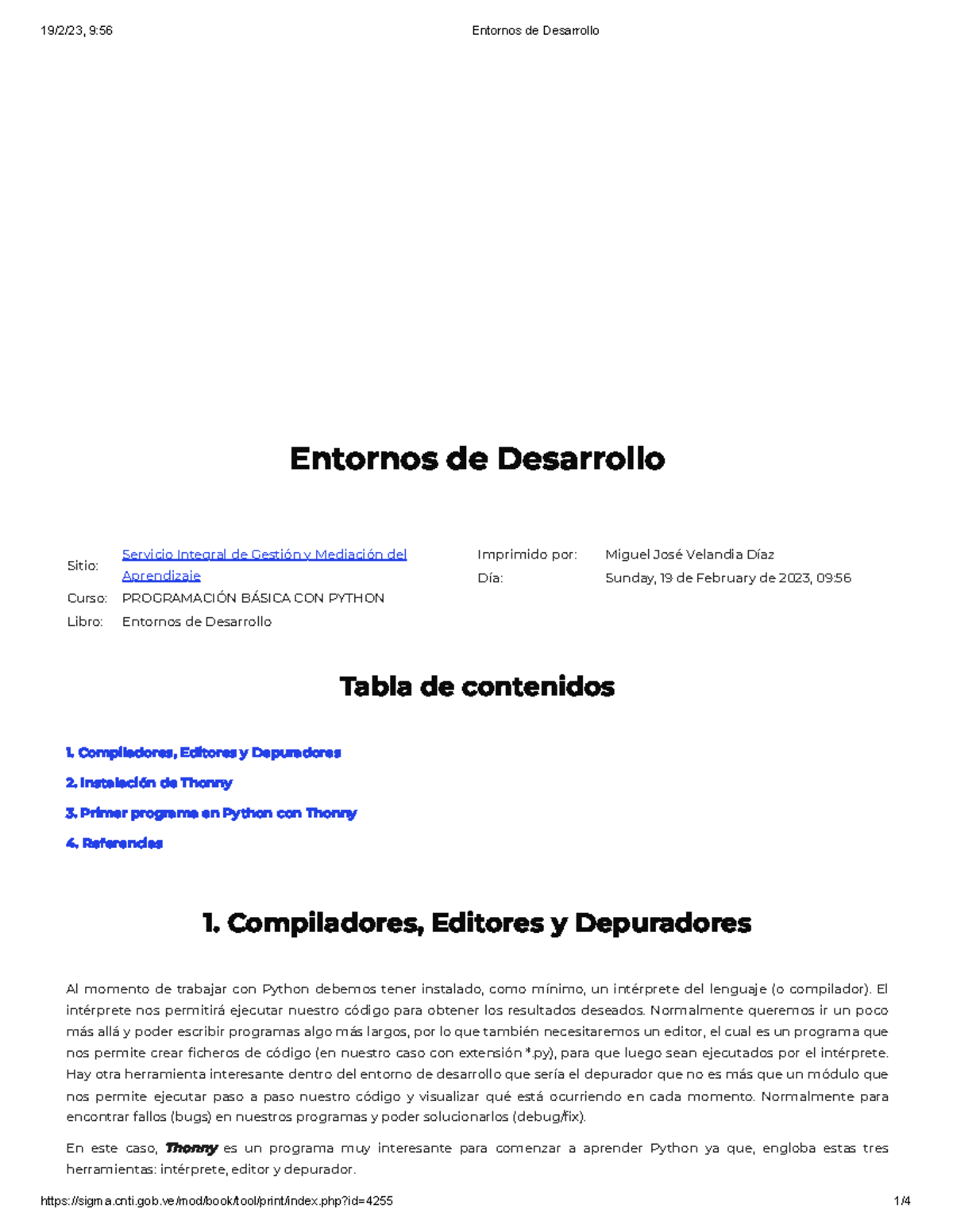 Entornos de Desarrollo - Entornos de Desarrollo Sitio: Servicio ...