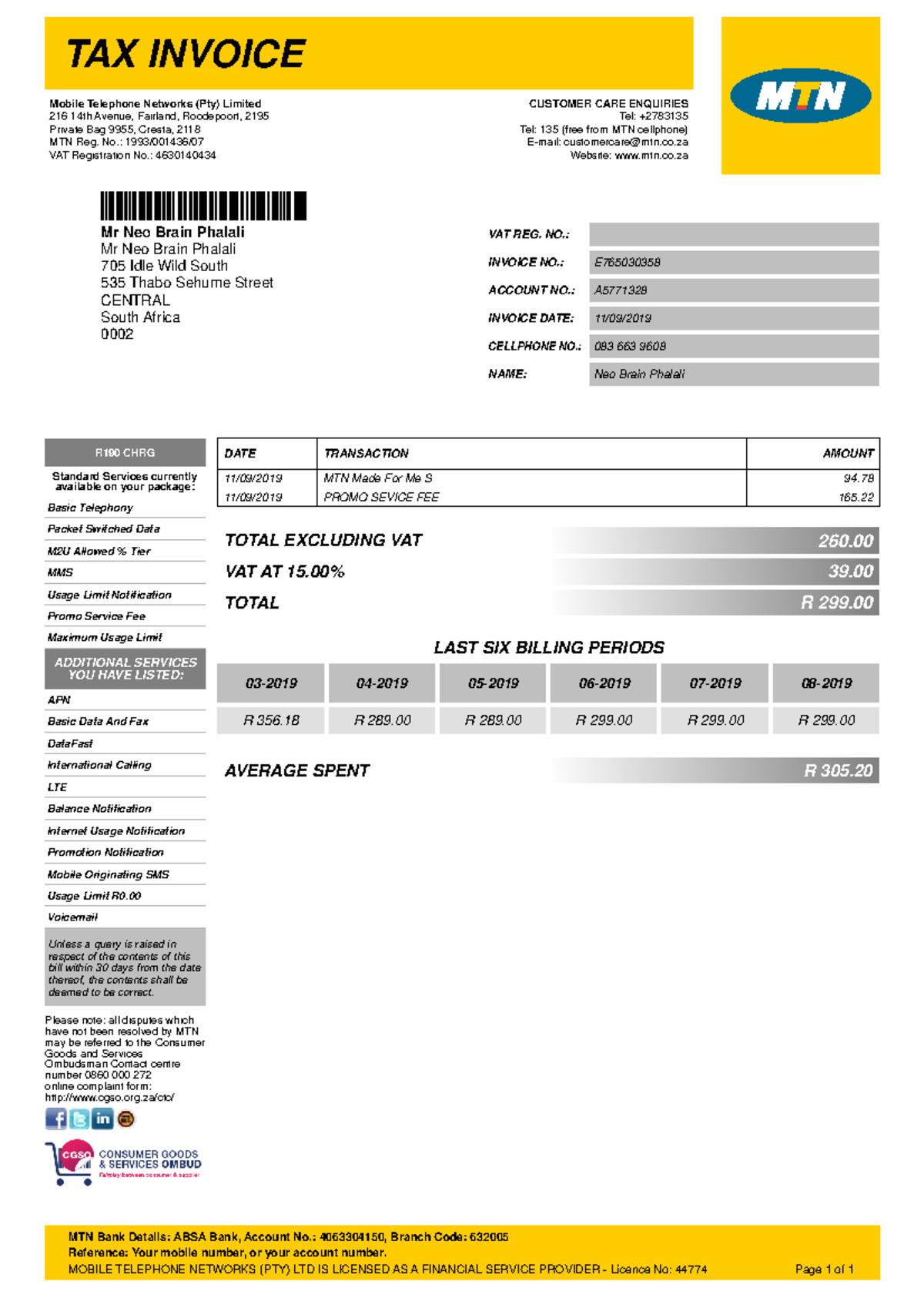 Download - Marked assignment - R190 CHRG Standard Services currently ...