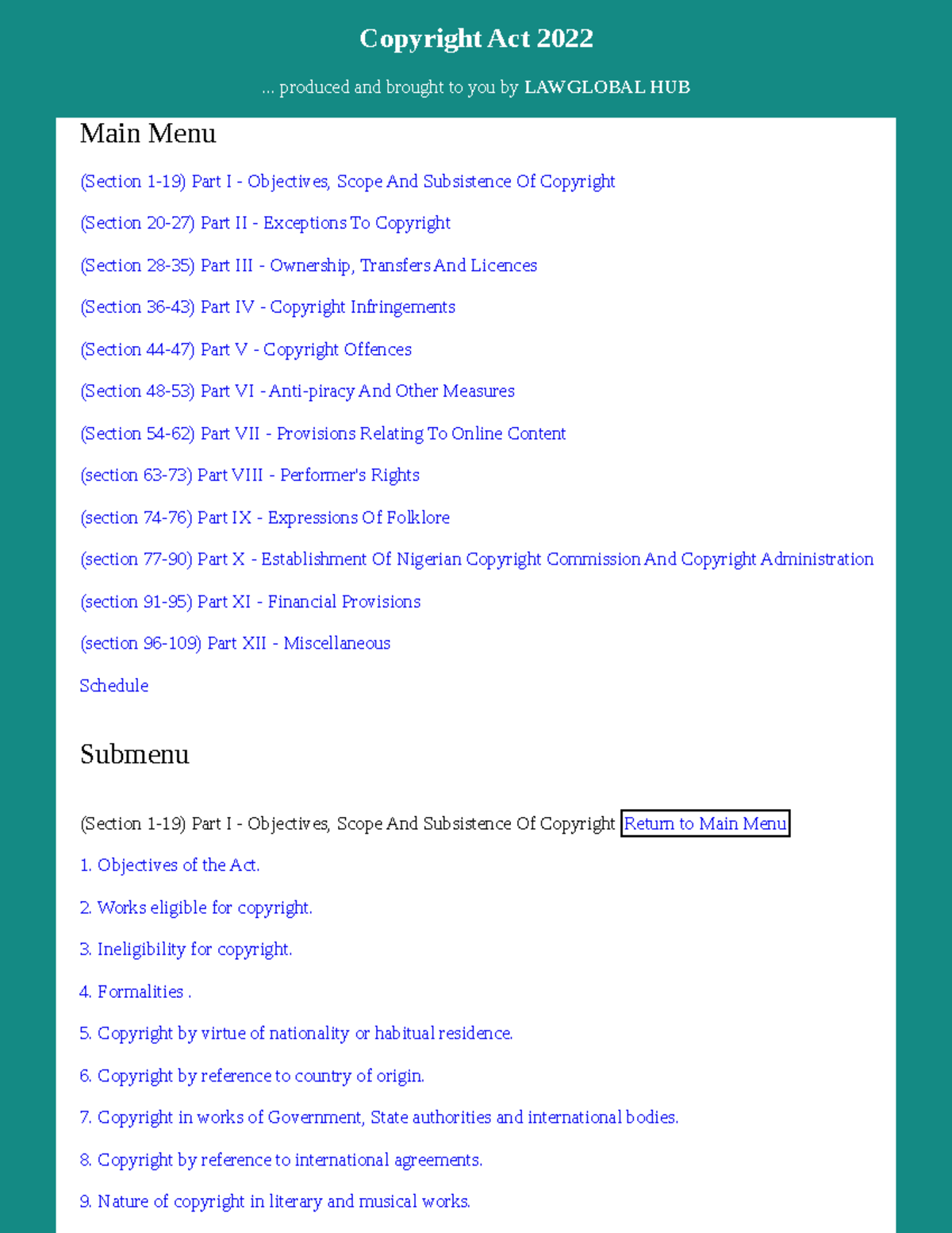 Copyright Act 2022 Lawglobal HUB - Copyright Act 2022 ... produced and ...