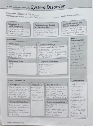Inflammatory intestinal disorder ATI - ACTIVE LEARNING TEMPLATE: System ...
