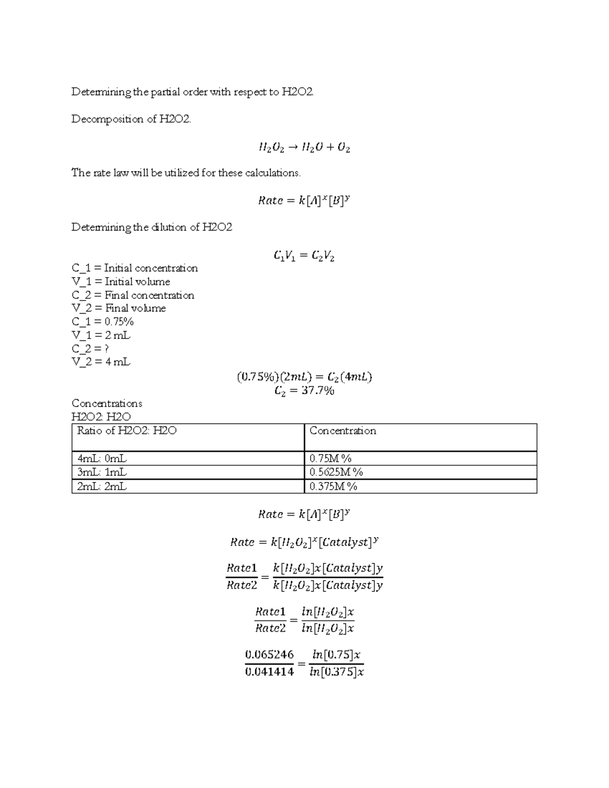 Jamal Ahmad Haris Calculations - Determining the partial order with ...