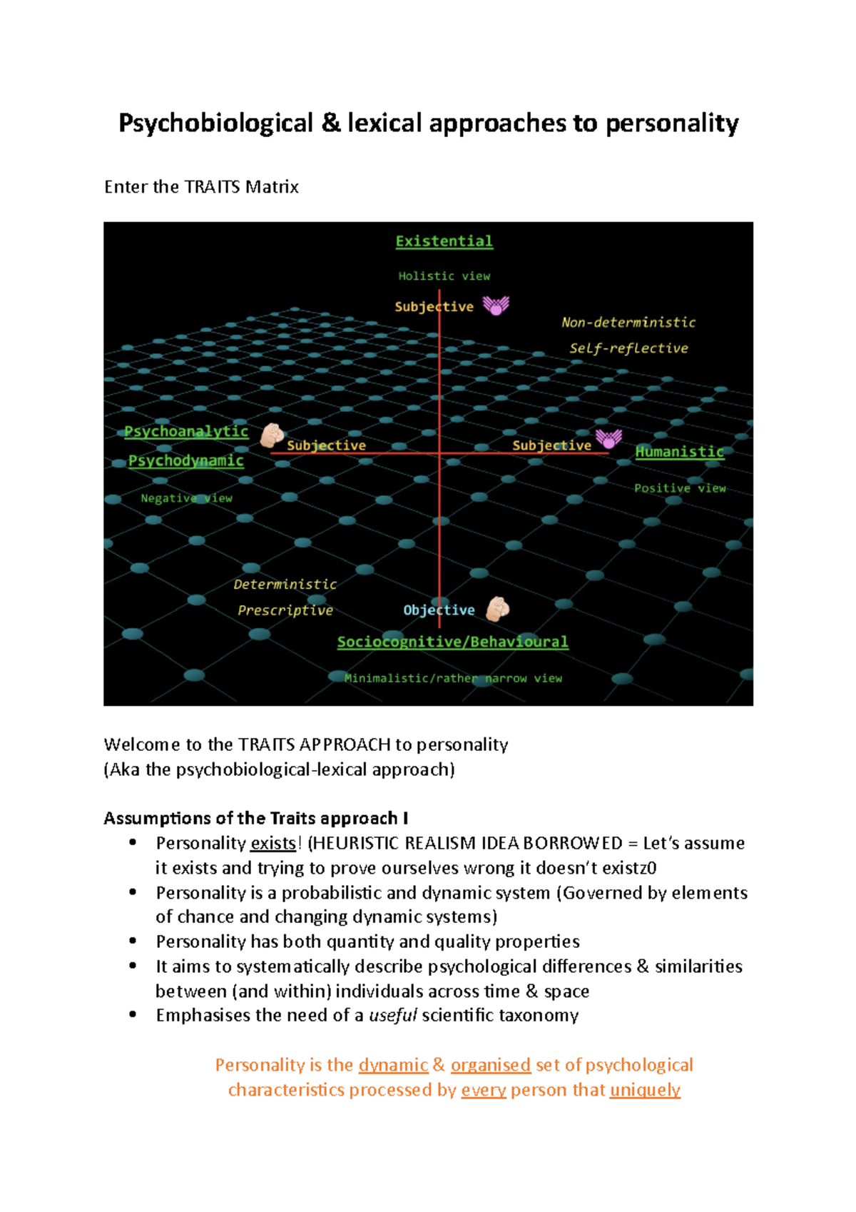 Personality-Psychobiological and lexical approaches to personality ...