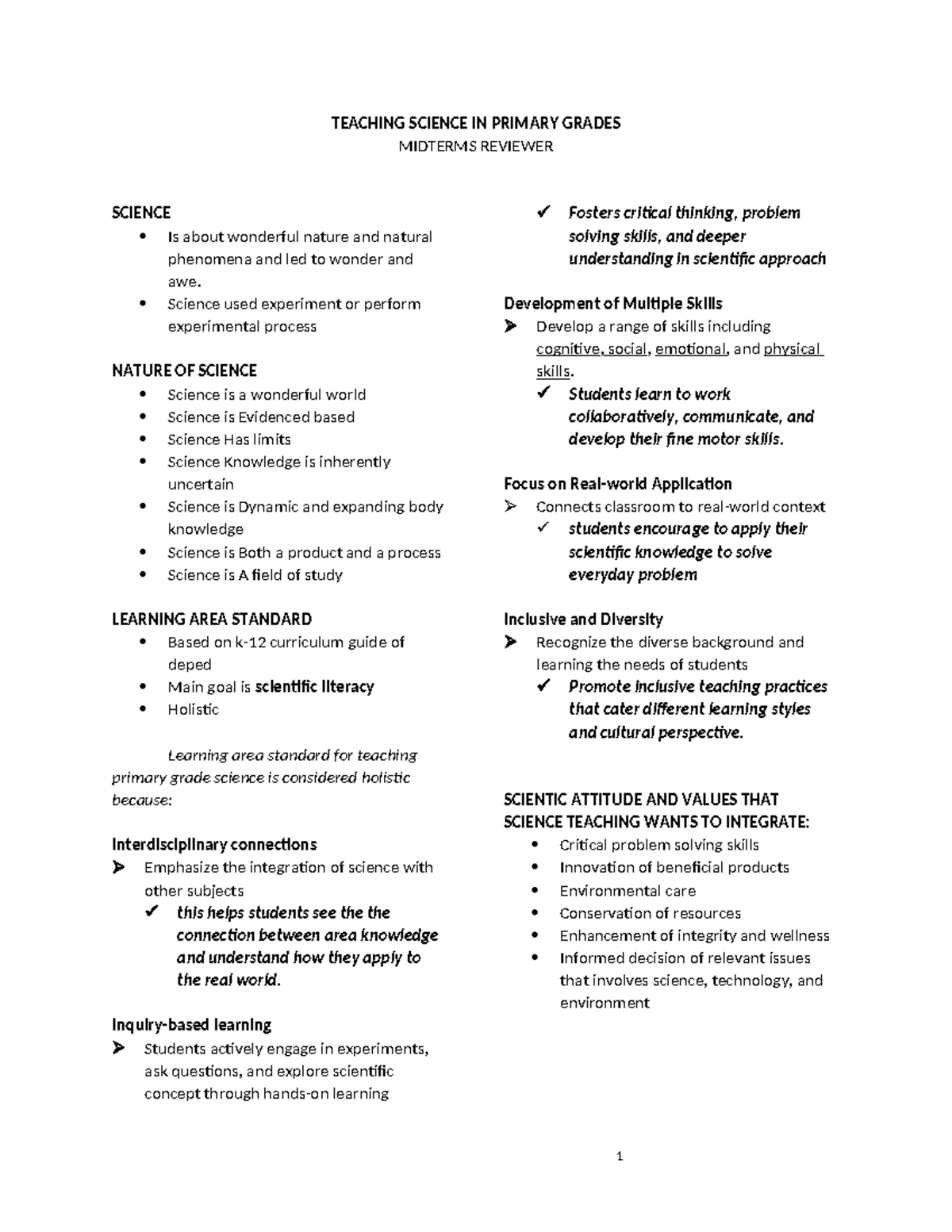 teaching science in elementary grades (chemistry and biology ...
