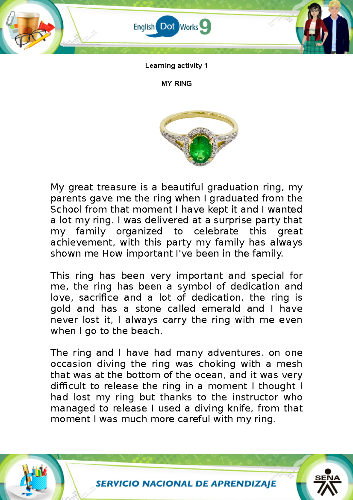 Evidence-Something-I-Will-Always-Treasure JUAN - Learning activity 1 MY ...