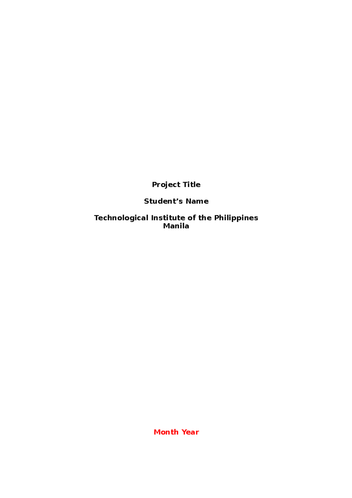 2 Project Study Template VER3 - Project Title Student’s Name ...