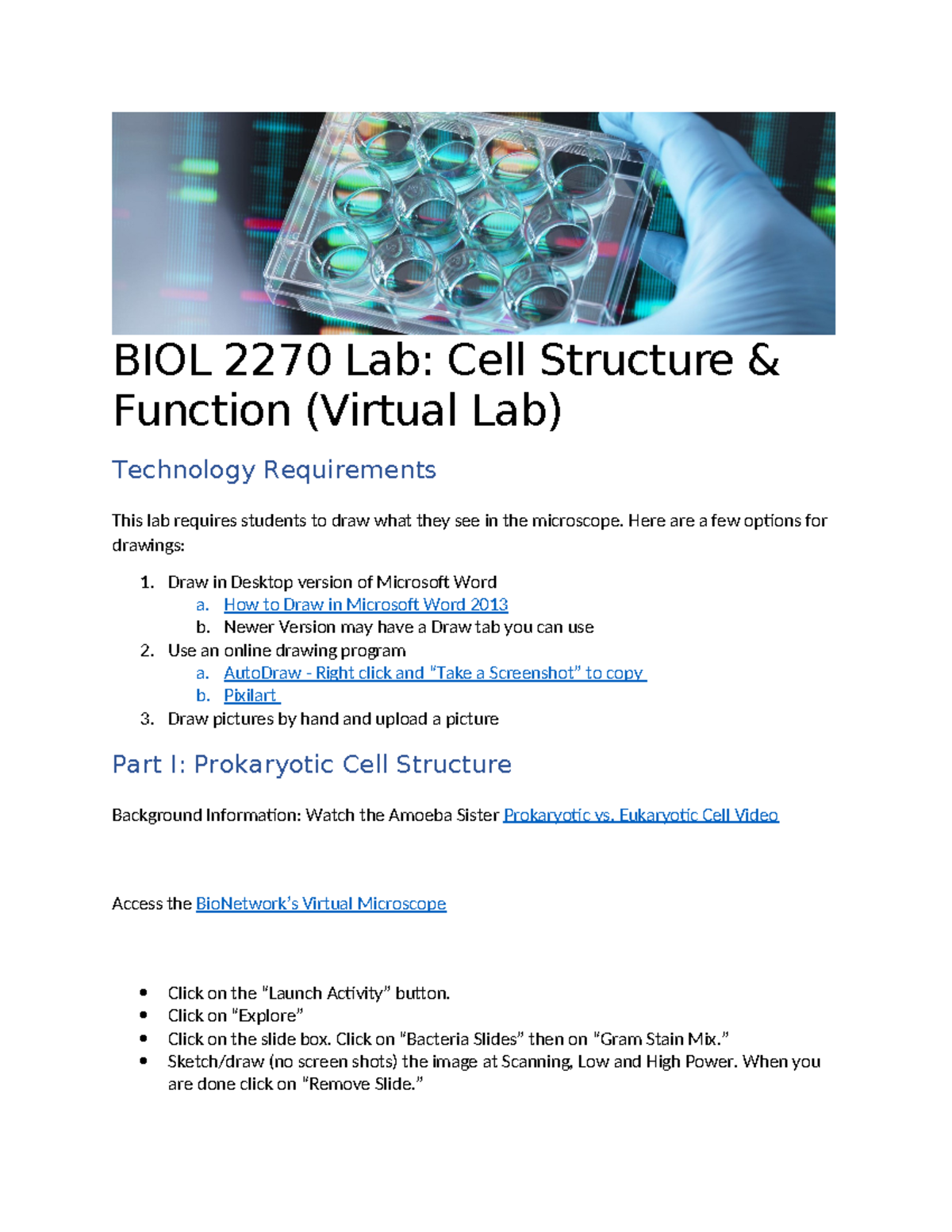 BIOL 2270 Lab - Cells Structure ^0 Function (Virtual Lab) - BIOL 2270 ...