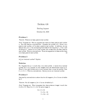 Discrete Math 4 - dicreate math course - Section 4. Sterling Jeppson September 20, 2020 Problem ...