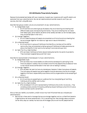 PSY 211 Module Four Activity Template Submit - PSY 211 Module Four Activity Template In the ...