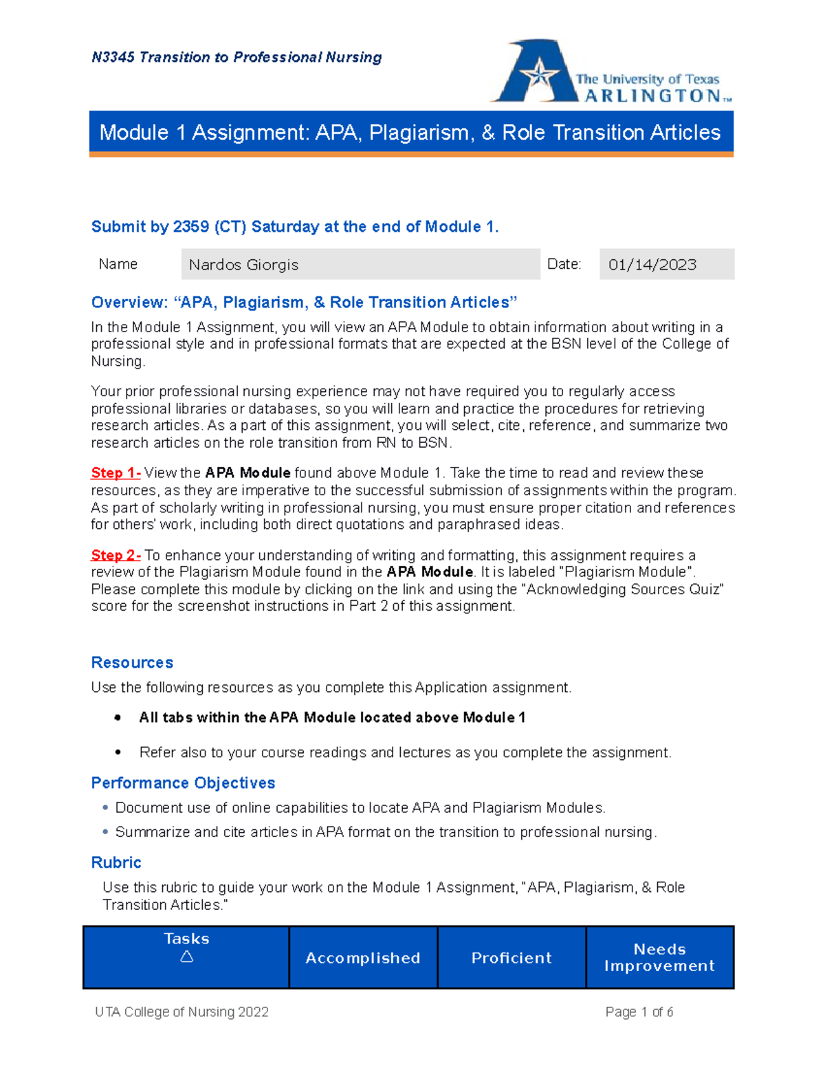 N3345 Module 1 Assignment updated 2022 answers - Submit by 2359 (CT ...