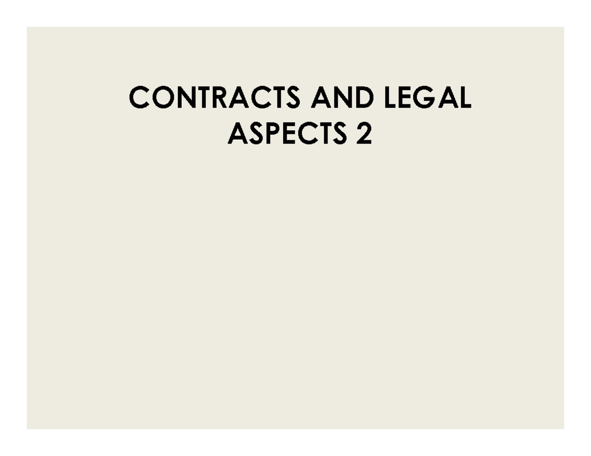 PPLE 4 - Description about the different conditions of contract ...