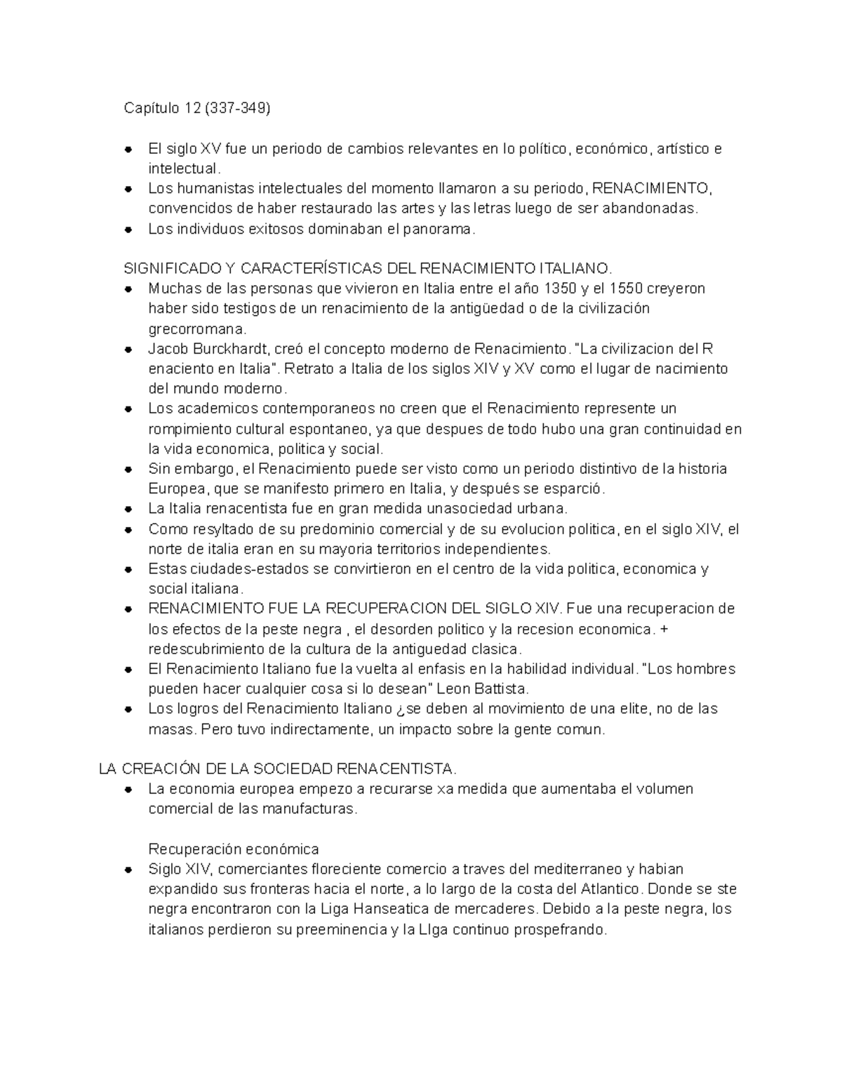 Spielvogen HIST DE LAS RRII - Capítulo 12 (337-349) El siglo XV fue un periodo de cambios - Studocu