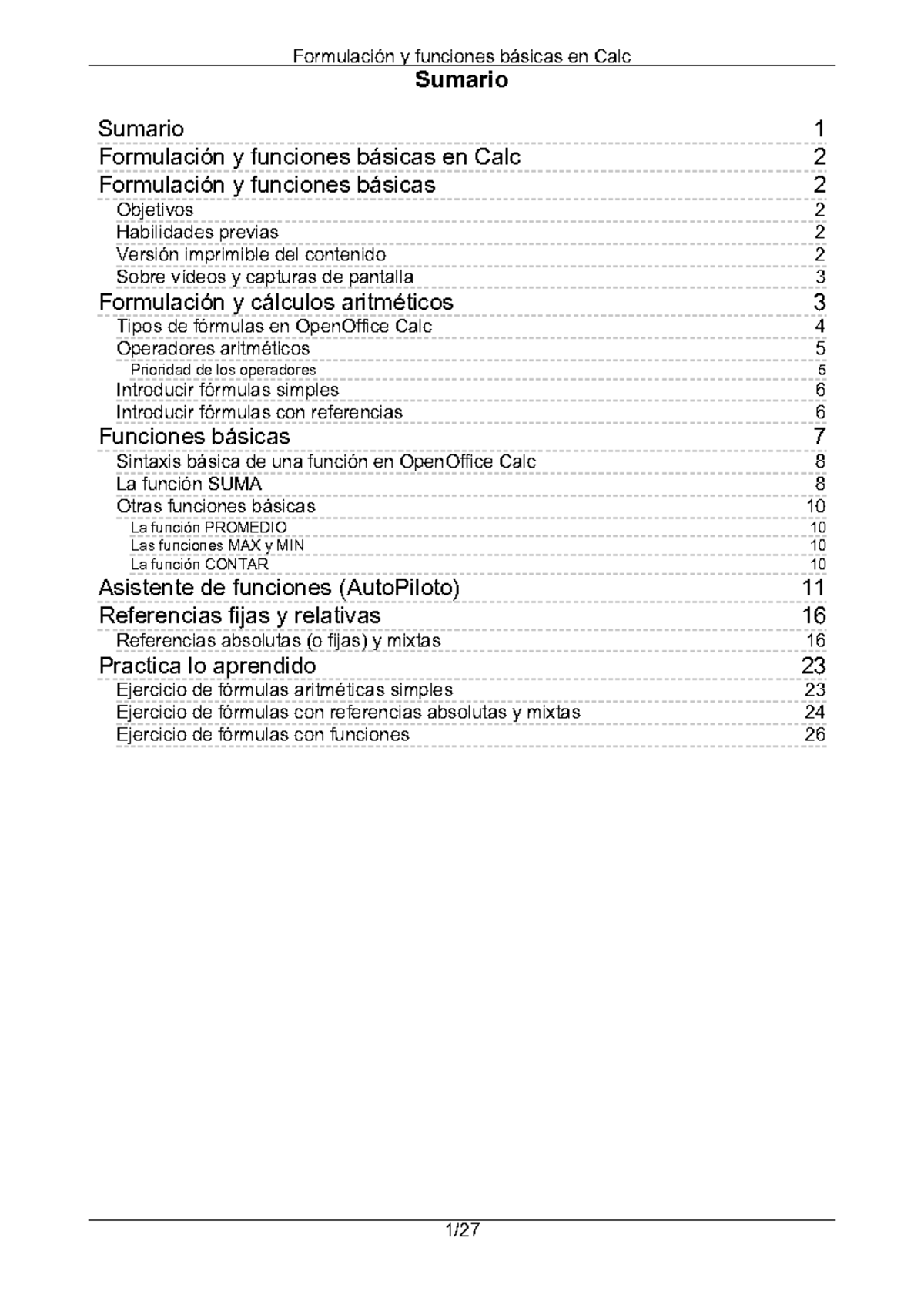 C1 1 formulacion funciones basicas - 1 2 2 2 2 2 3 3 4 5 5 6 6 7 8 8 10 ####### 10 ####### 10 ...